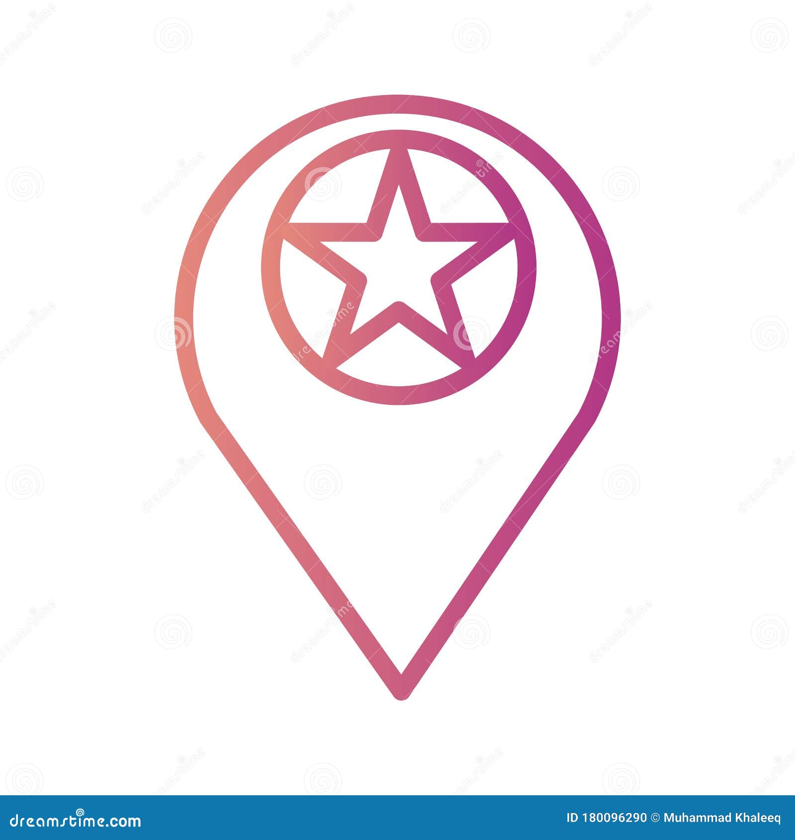 Vector Starred Location Icon for Personal and Commercial Use Stock ...