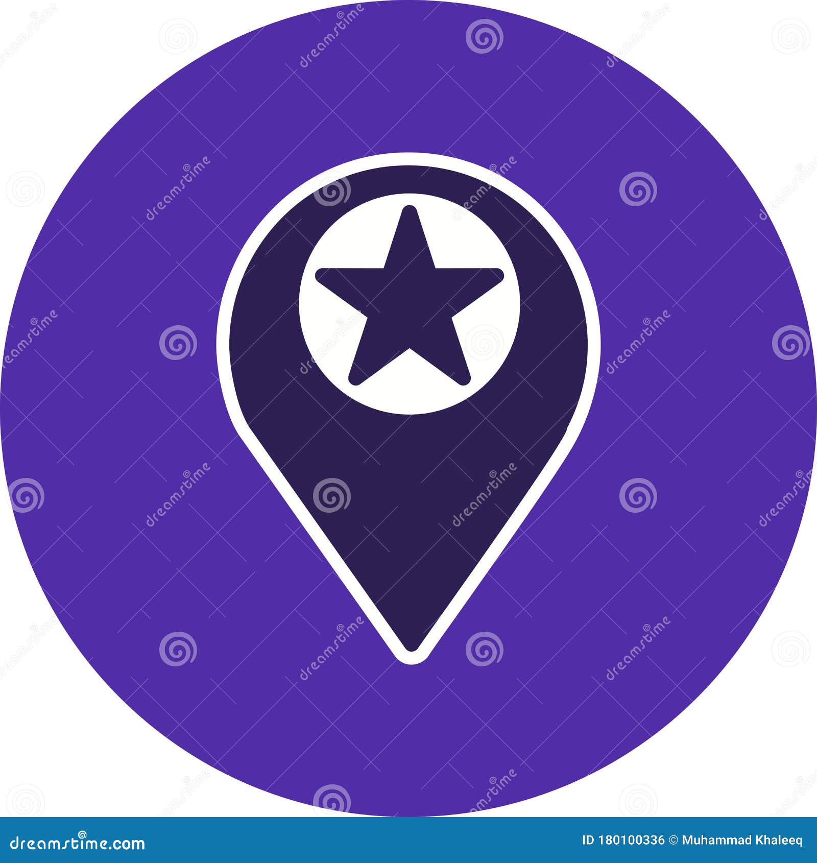 Vector Starred Location Icon for Personal and Commercial Use. Stock ...