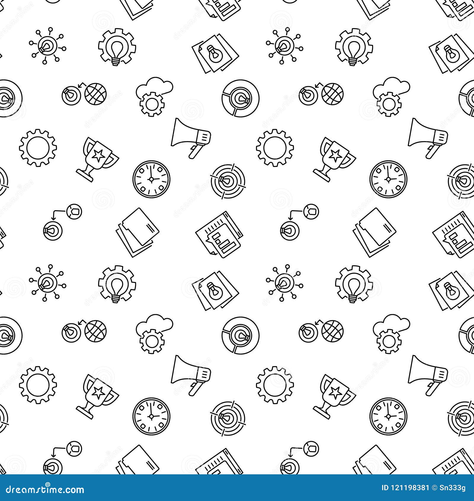 Vector Startup Seamless Pattern or Background Stock Vector ...