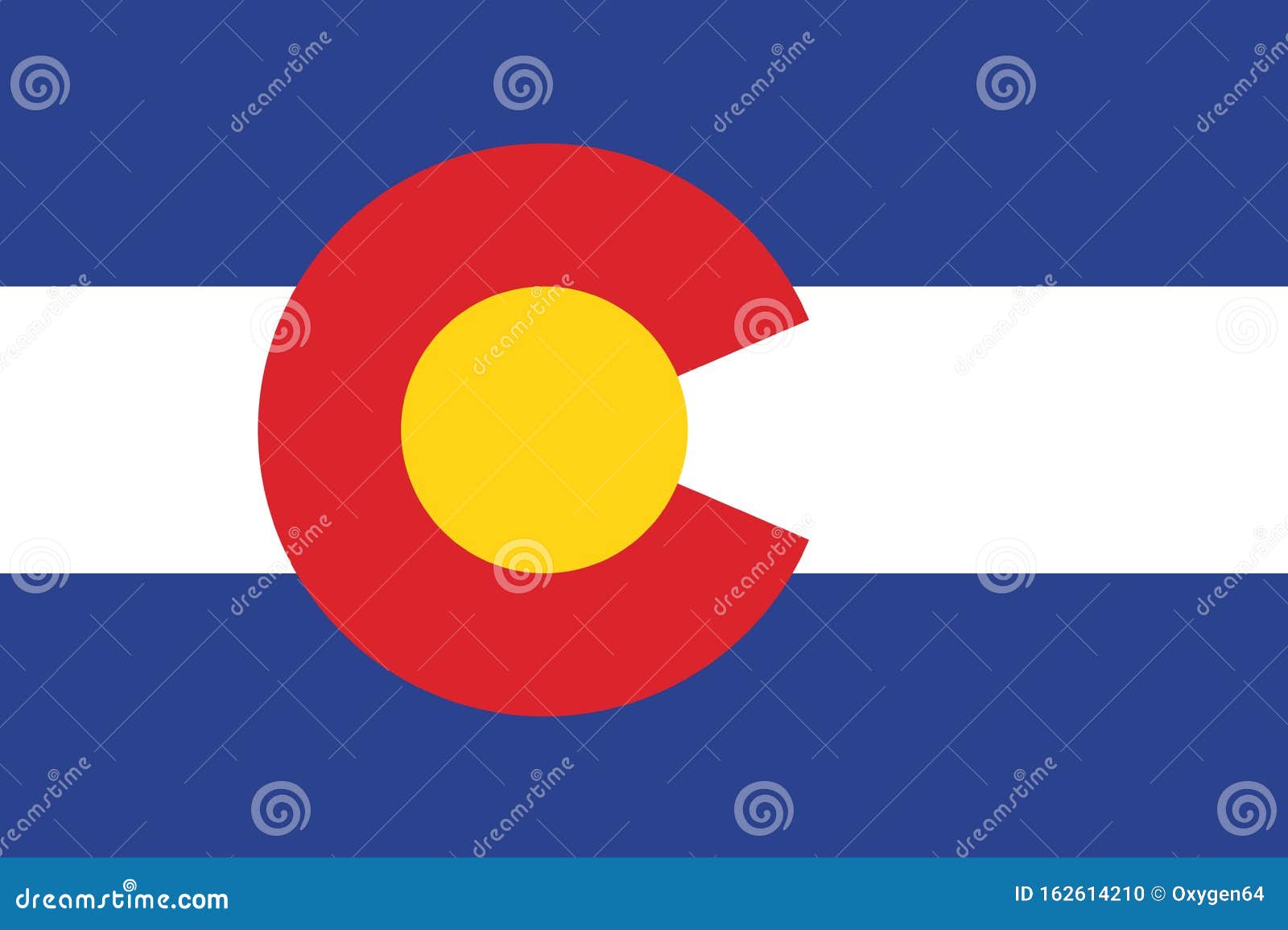Colorado official flag stock vector. Illustration of national - 162614210