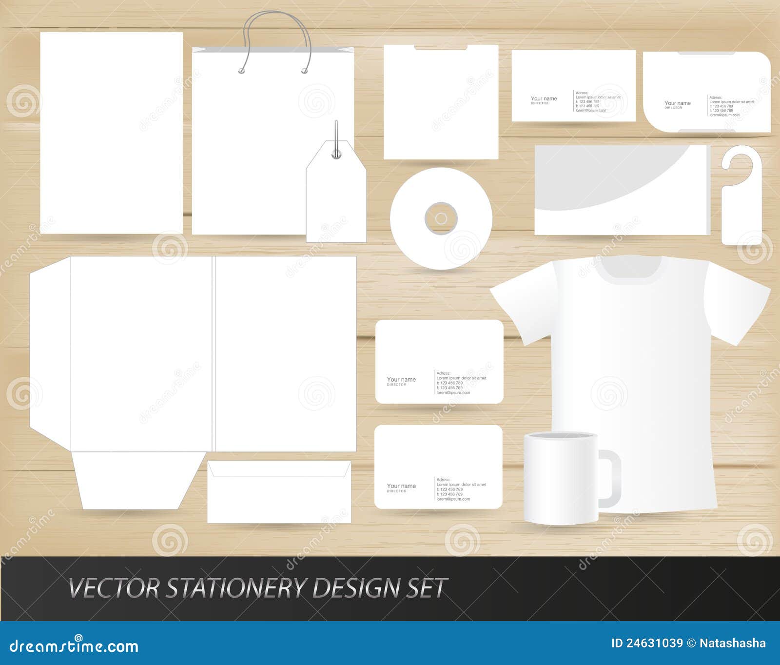 Vector Stationery Design Set Stock Vector - Illustration of page ...