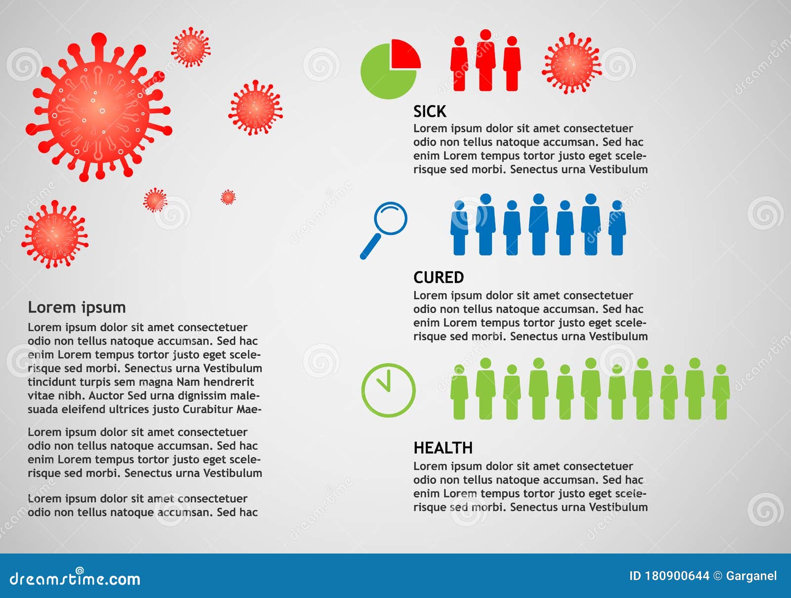 Vector Statistics COVID-19 Population Health and Sick Information Stock ...
