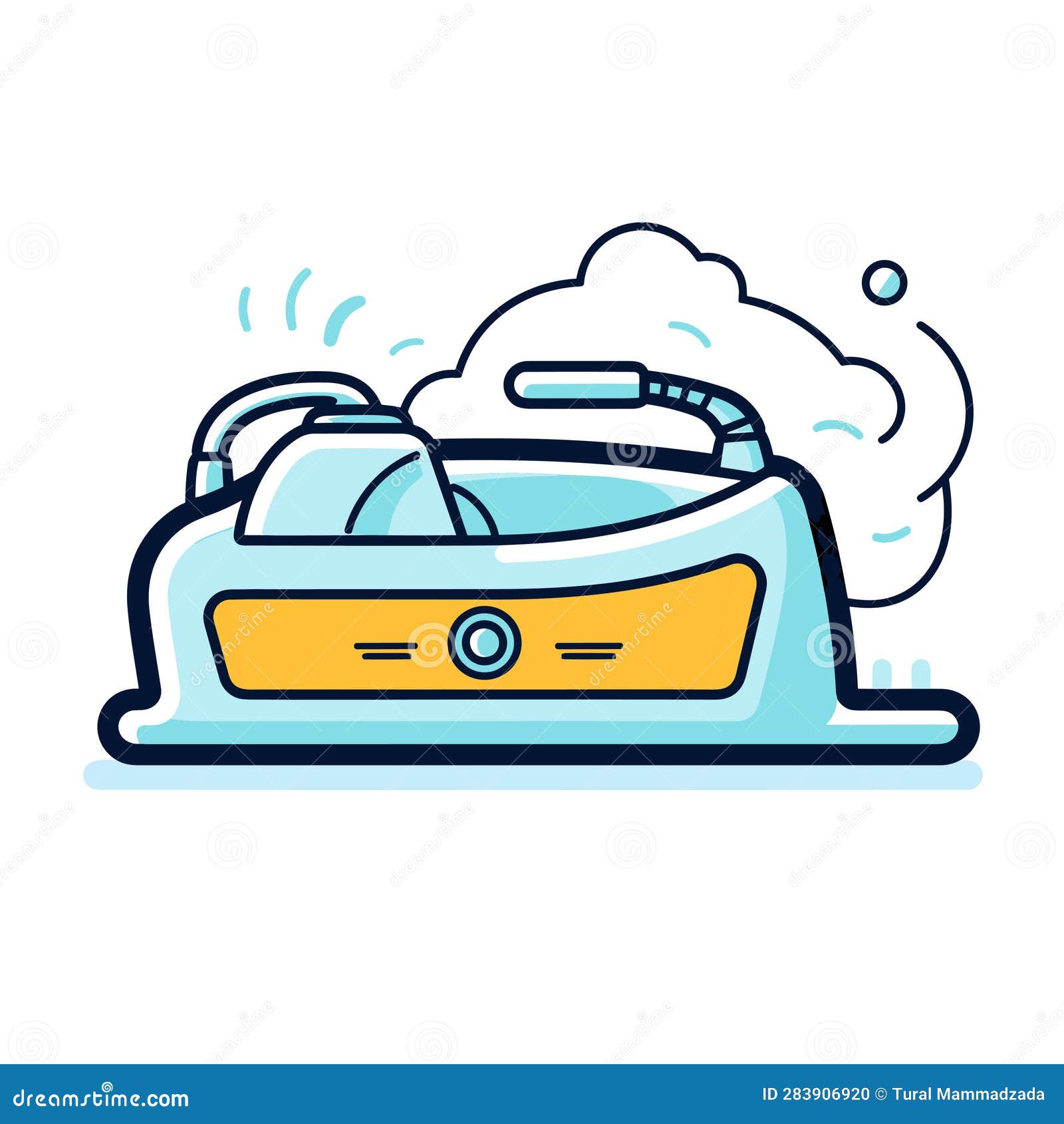 Vector of a Steam Iron with Steam Coming Out of it Stock Vector ...