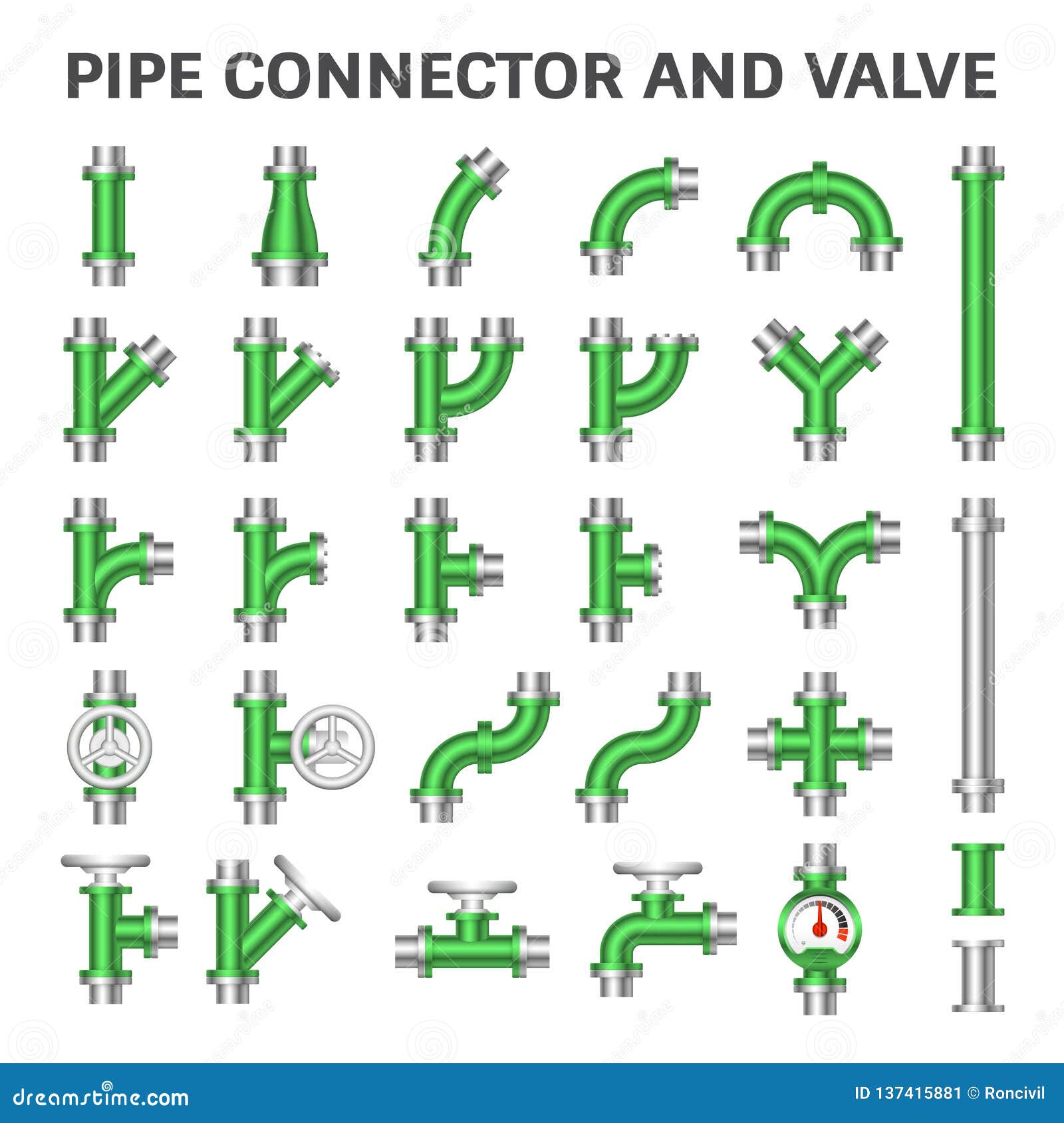 Pipe Connector Vector stock vector. Illustration of construction ...