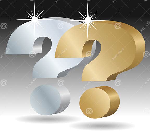 Vector steel question mark stock vector. Illustration of silver - 11302504