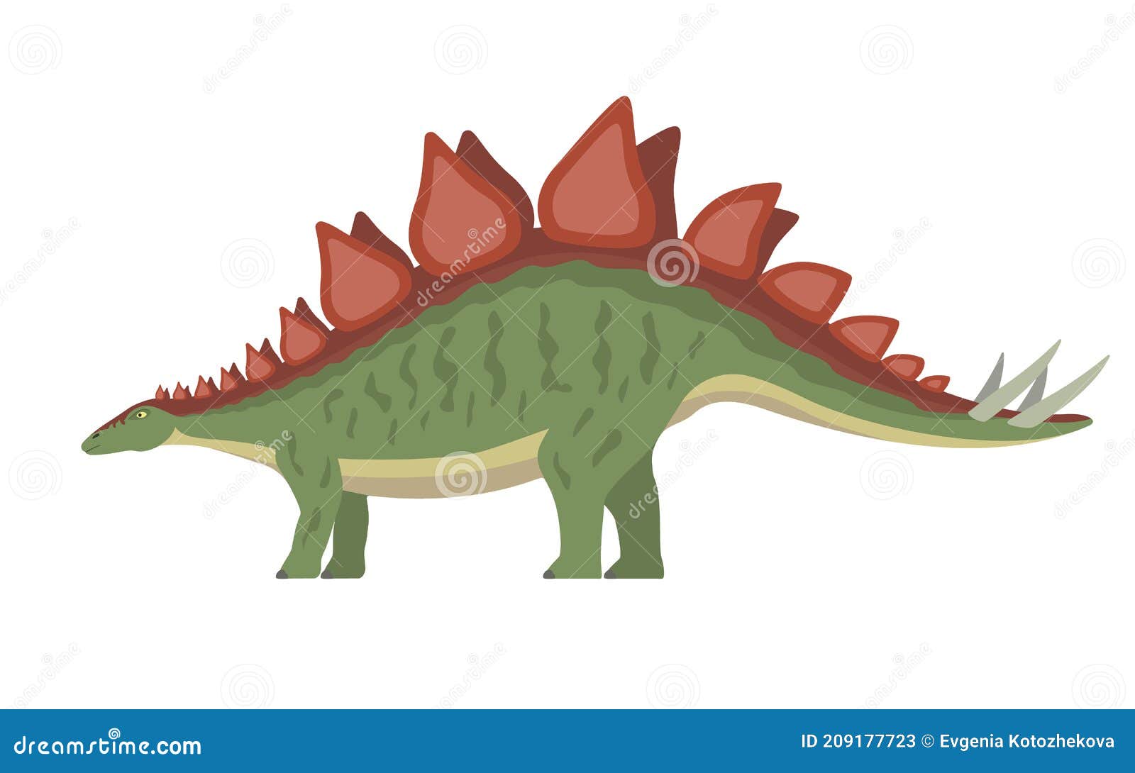 Vector Stegosaurus Dinosaur Stock Vector - Illustration of ancient ...