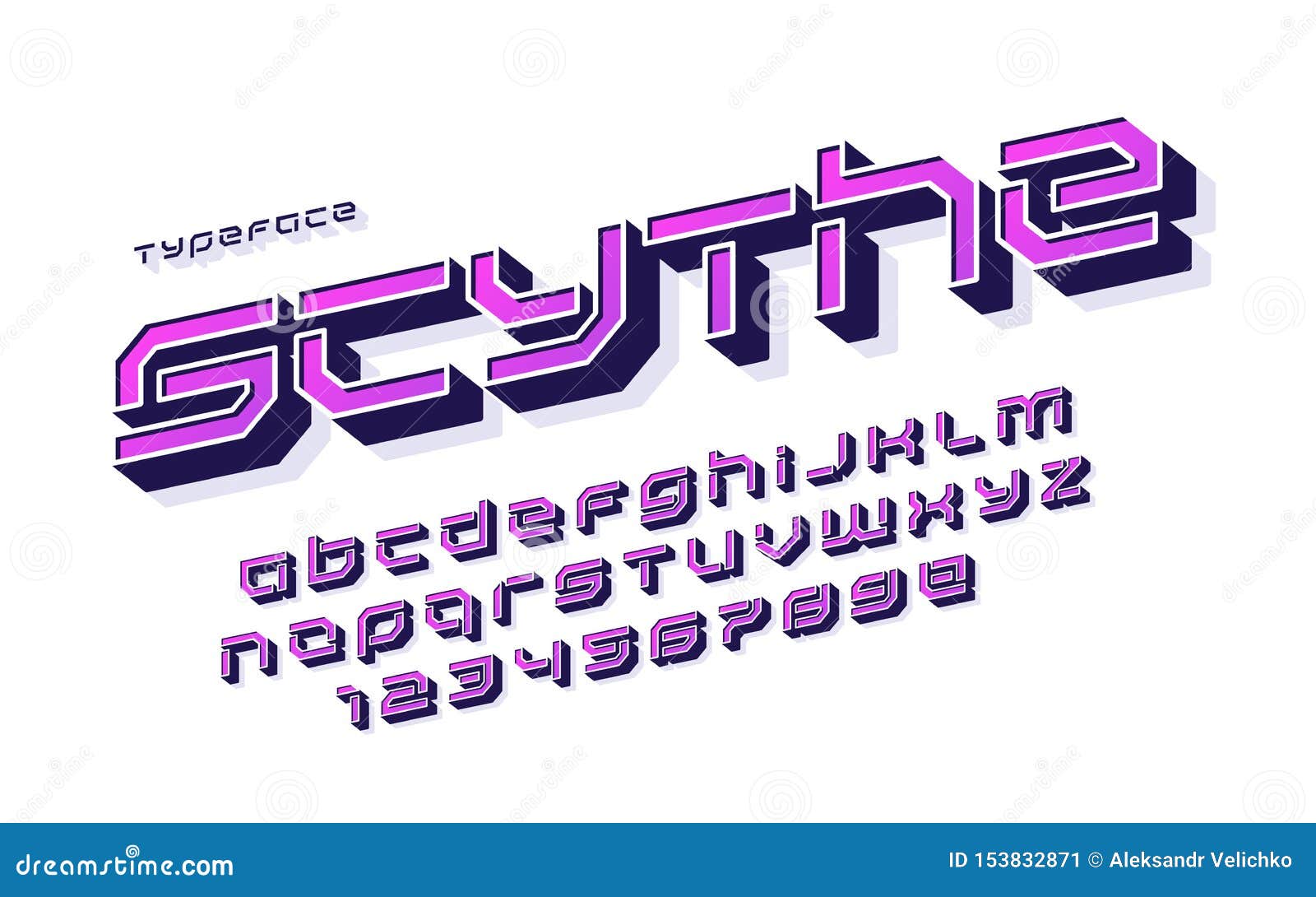 Vector Stencil Futuristic Sci-fi Alphabet, Creative Characters Set ...