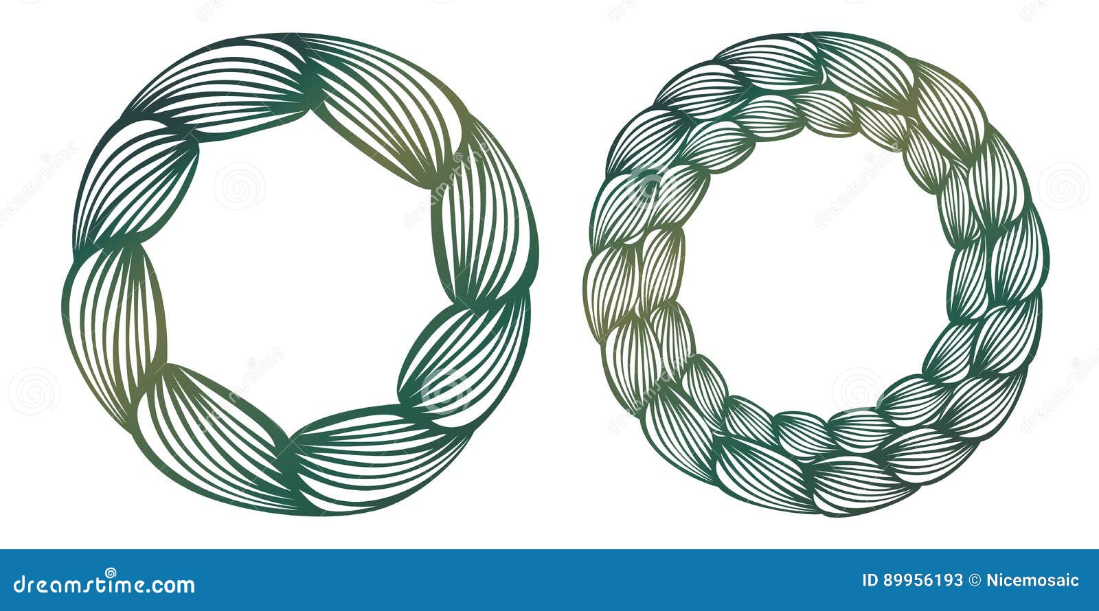 Vector Stencil Lacy Round Frame with Carved Openwork Pattern Like Braid ...