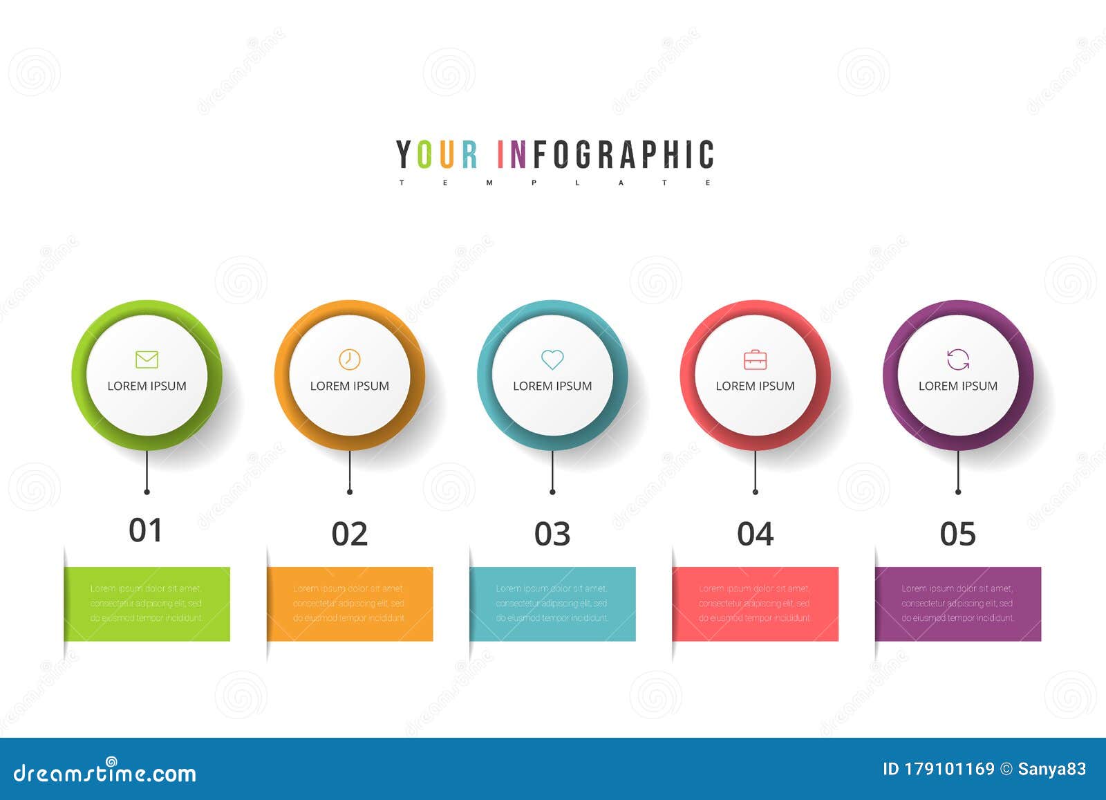 Vector Step Infographic Chart Design with Icons and 5 Options or Steps ...