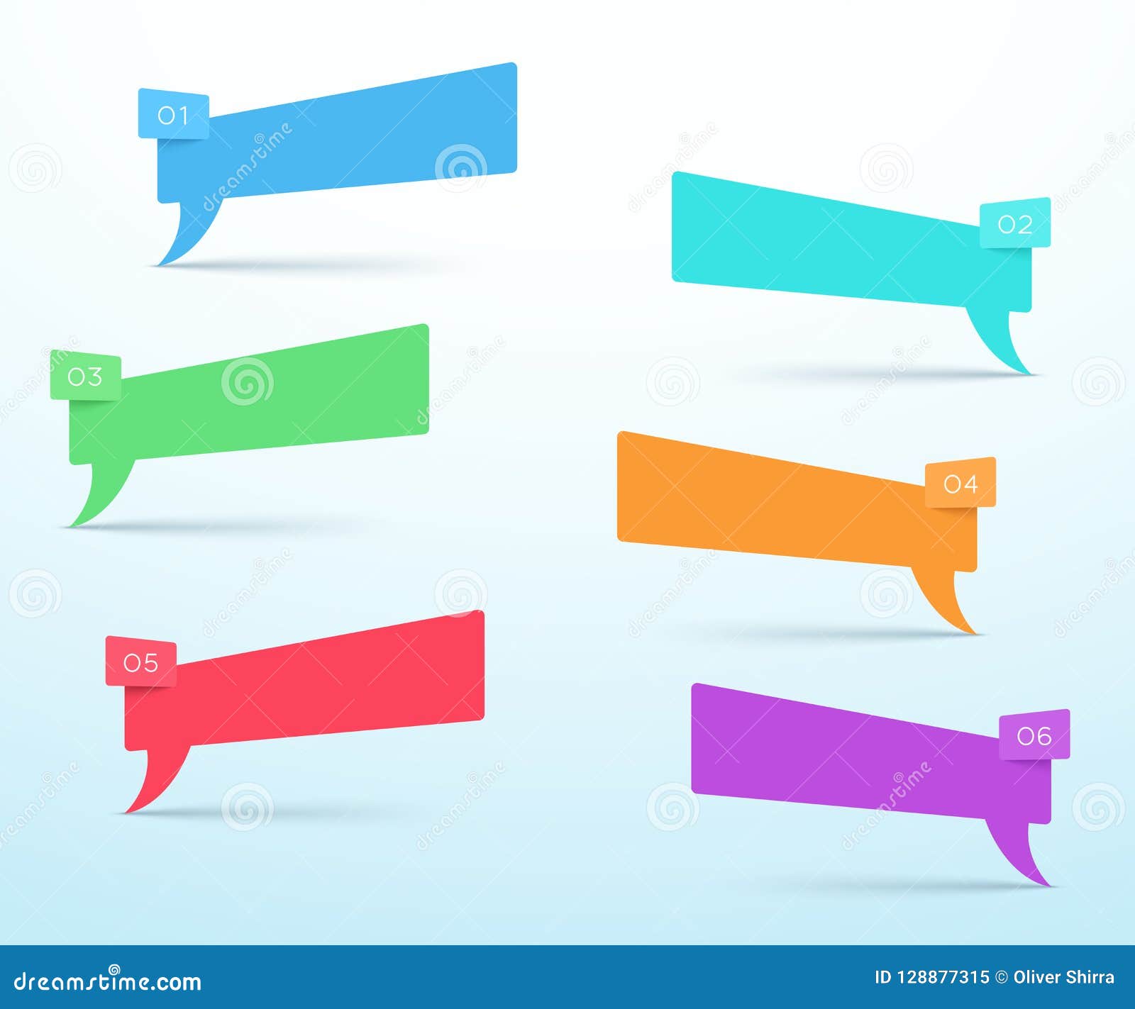 Vector 6 Step Speech Bubbles Infographic Template Stock Vector ...