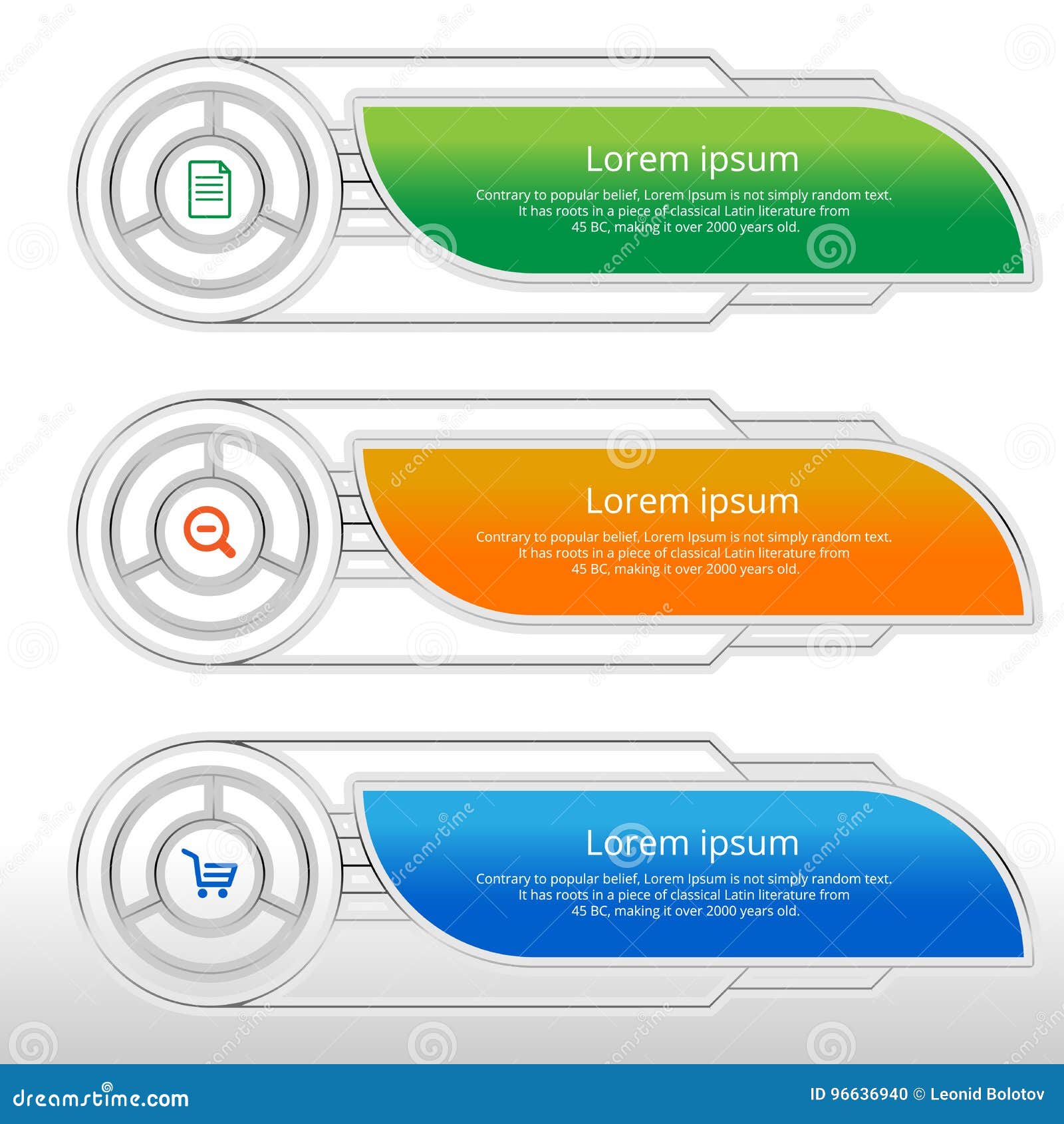 Vector Steps, Progress Banners with Colorful Banner Stock Vector ...