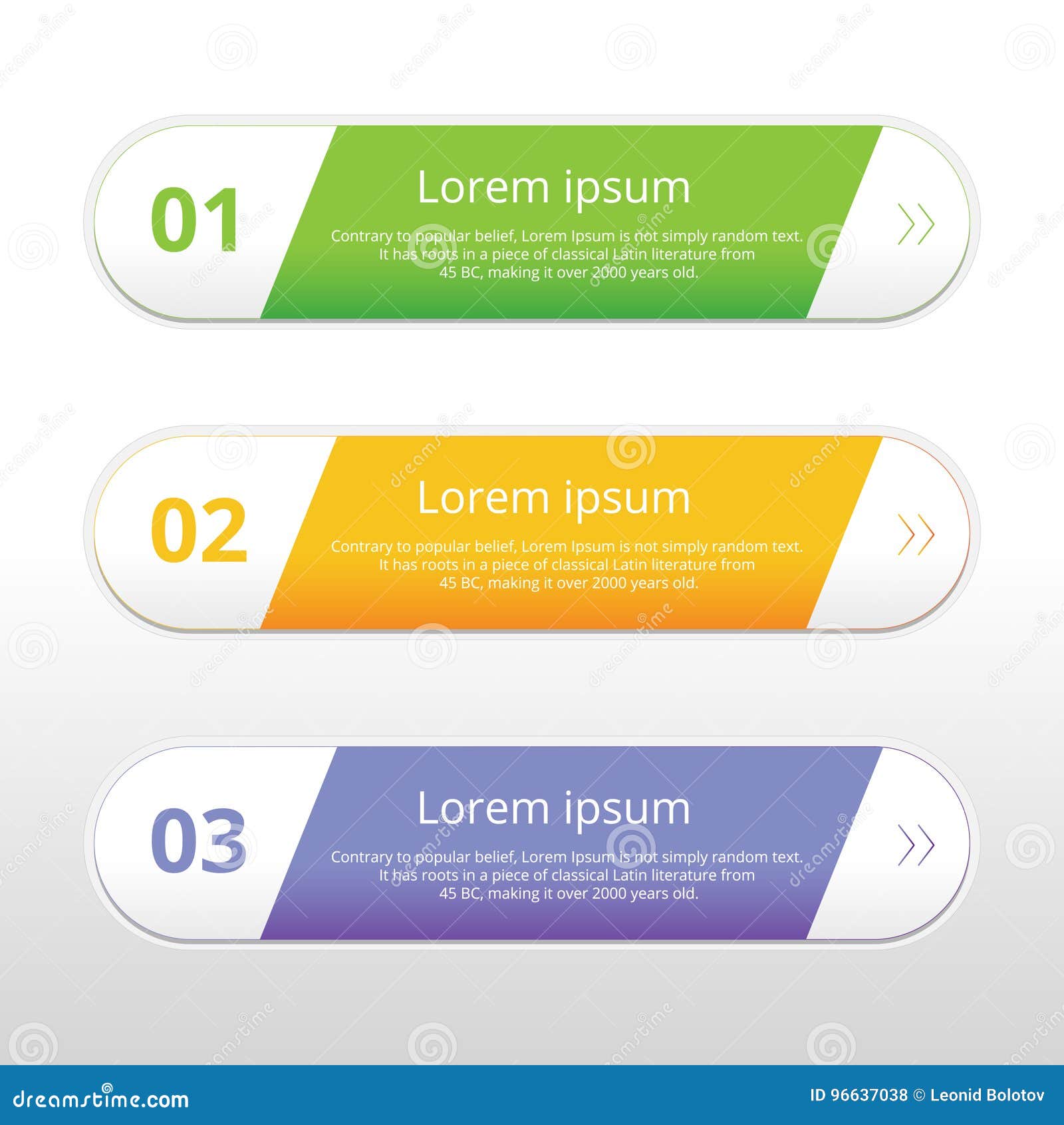 Vector Steps, Progress Banners with Colorful Banner Stock Vector ...