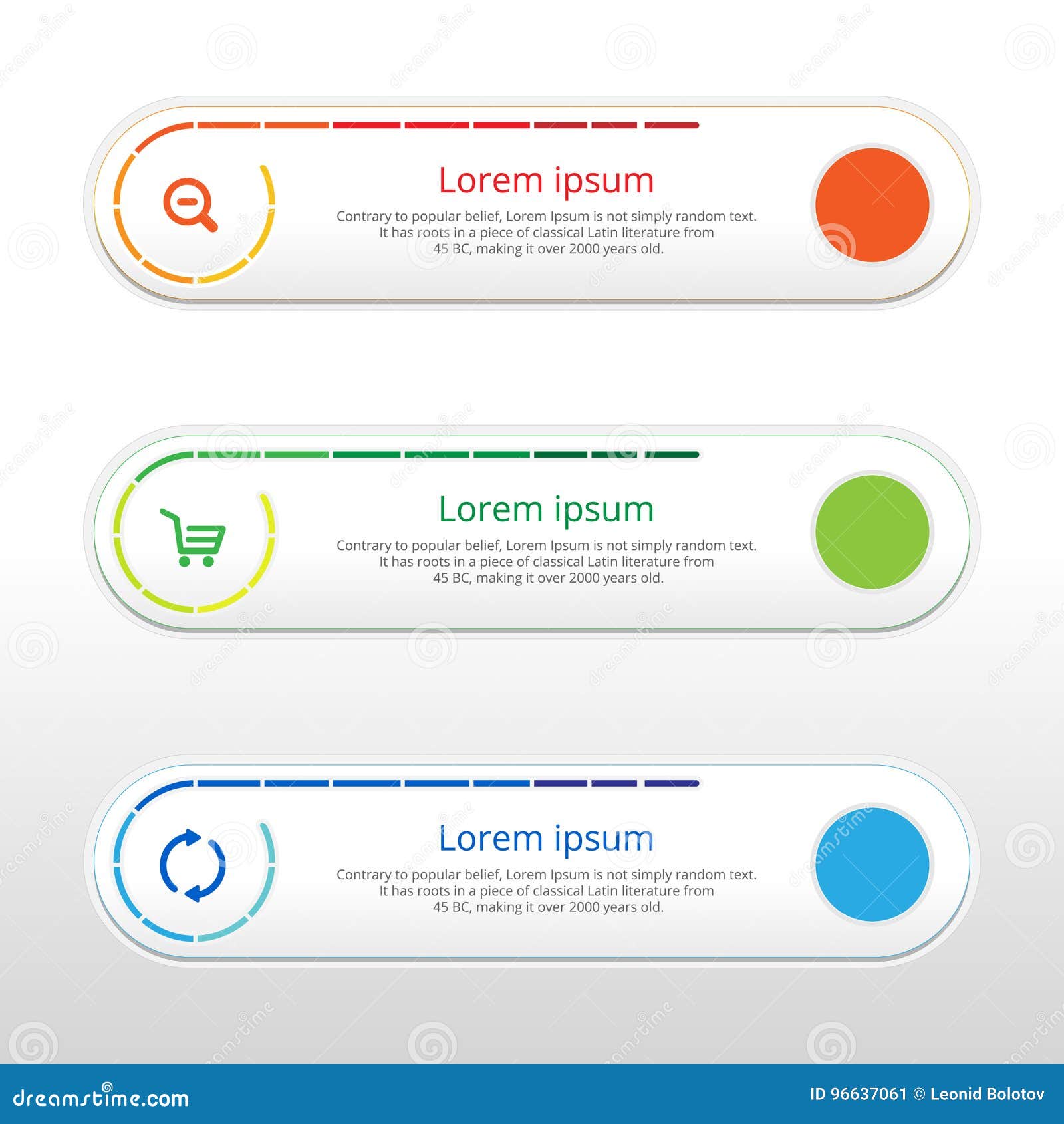 Vector Steps, Progress Banners with Colorful Banner Stock Vector ...