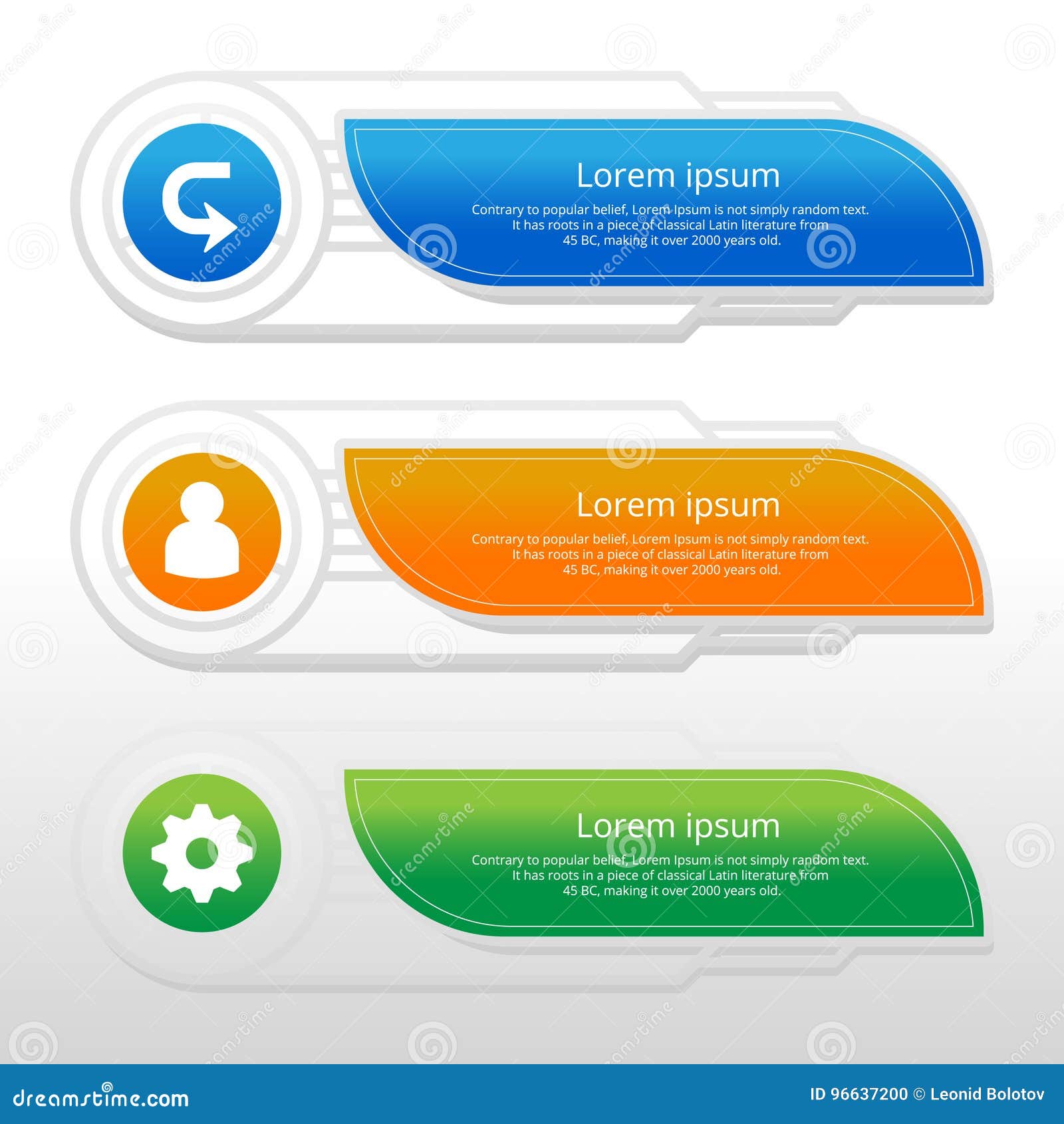 Vector Steps, Progress Banners with Colorful Banner Stock Vector ...