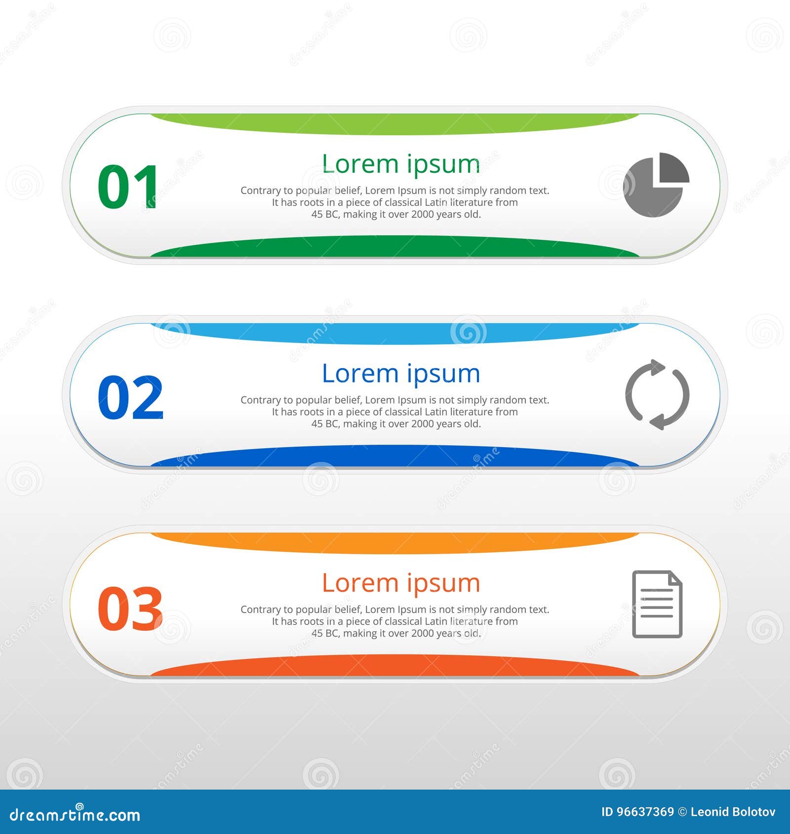 Vector Steps, Progress Banners with Colorful Banner Stock Vector ...