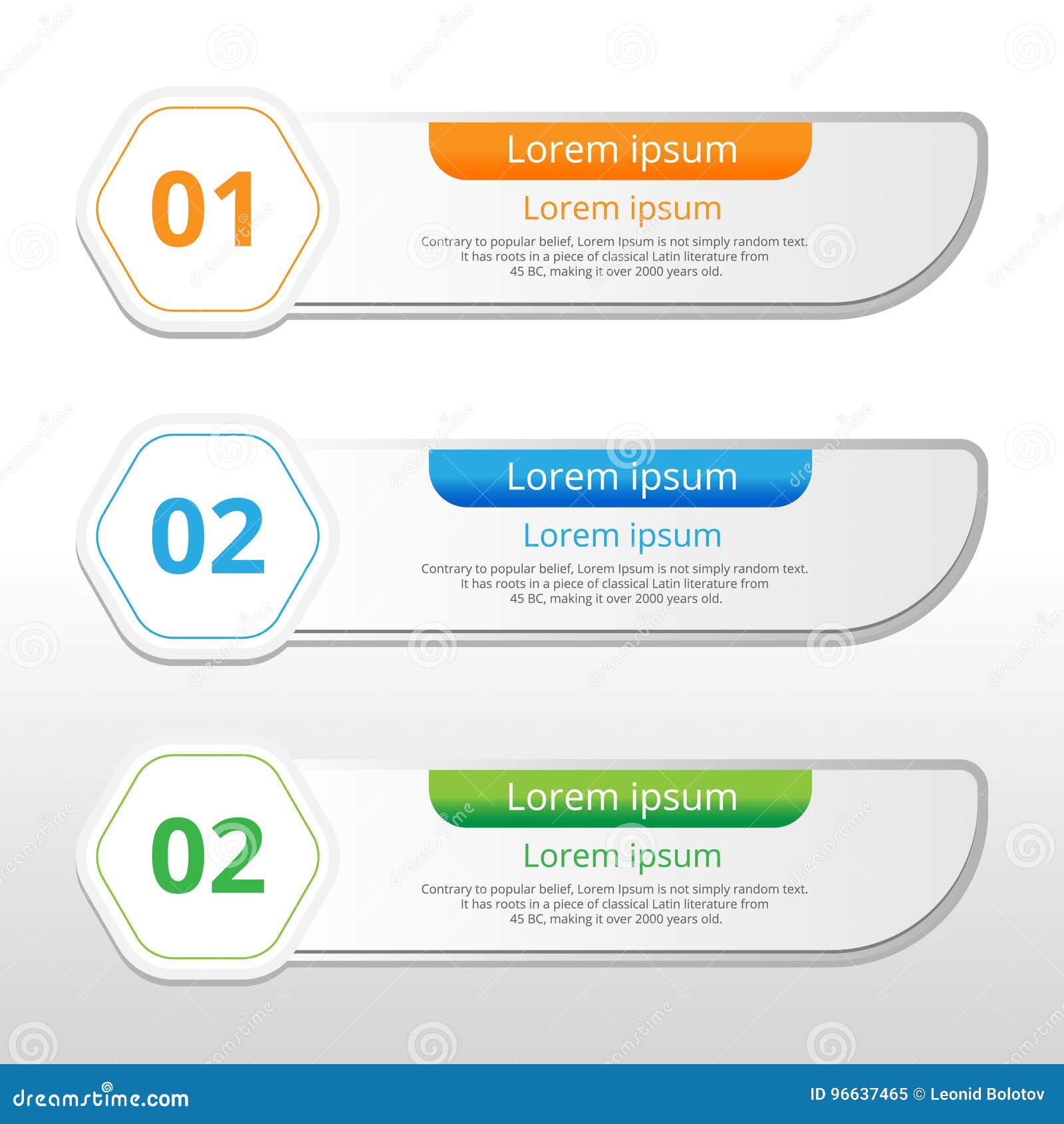 Vector Steps, Progress Banners with Colorful Banner Stock Vector ...