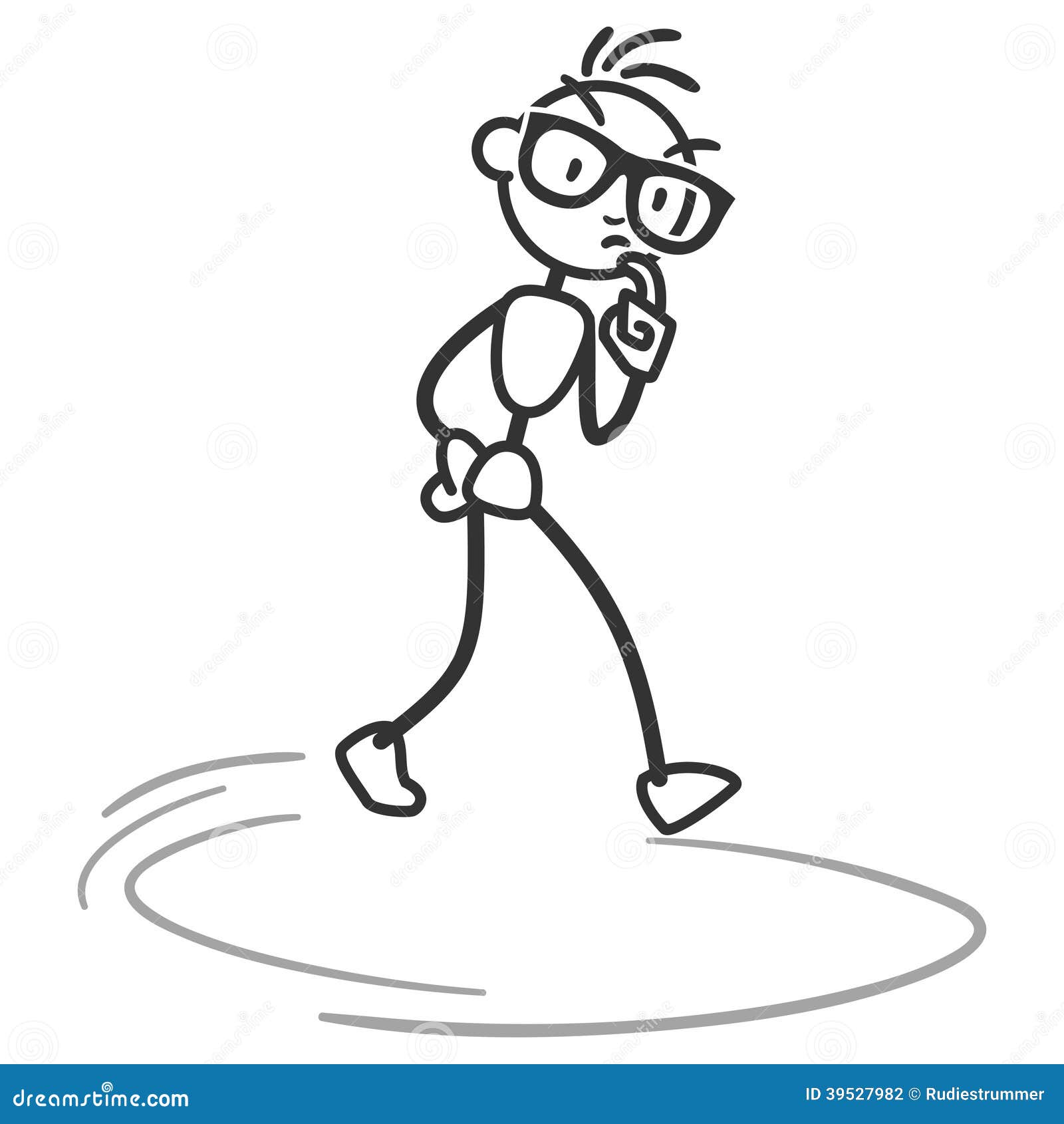 Vector Stick Man Pondering Musing Walking in Circles Stock Vector ... Vector Stick Man Pondering Musing Walking in Circles Stock Vector ...