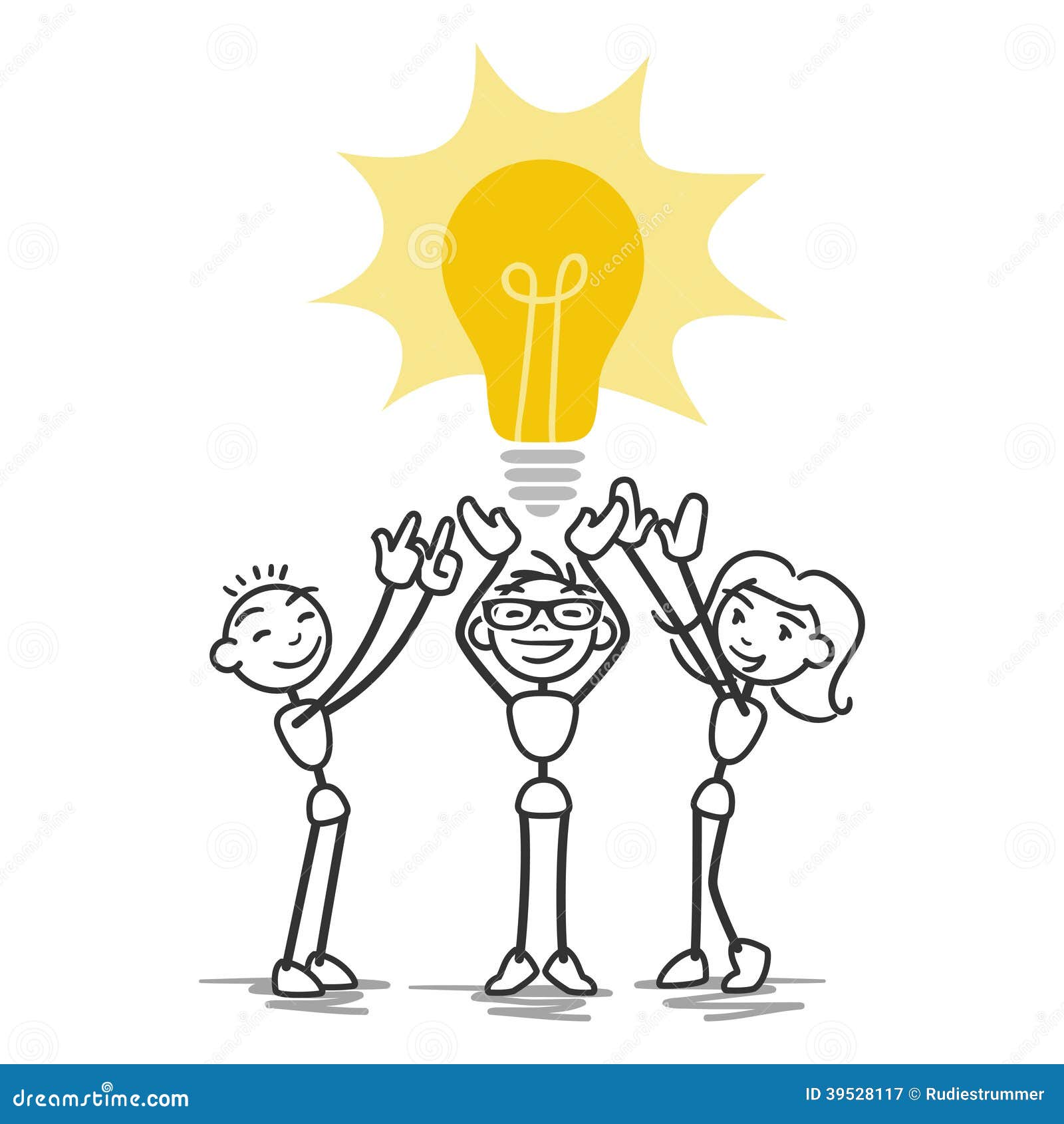 Stick Figure Teamwork