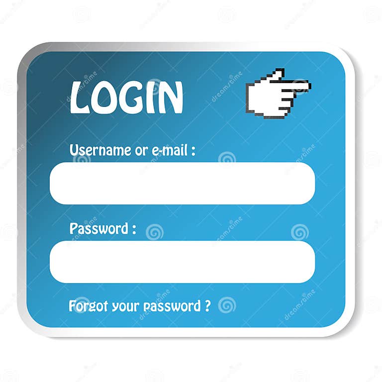 Vector Sticker - Login Form Stock Vector - Illustration of element ...