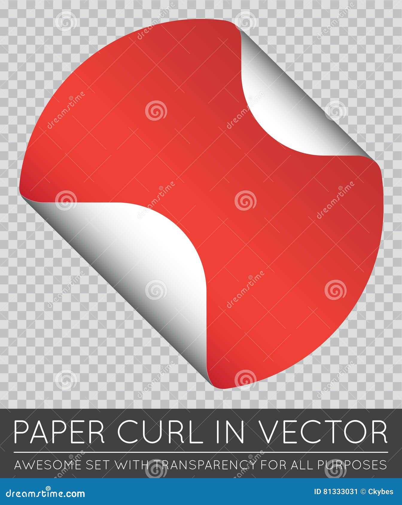 Vector Sticker with Paper Curl with Shadow . Stock Vector ...