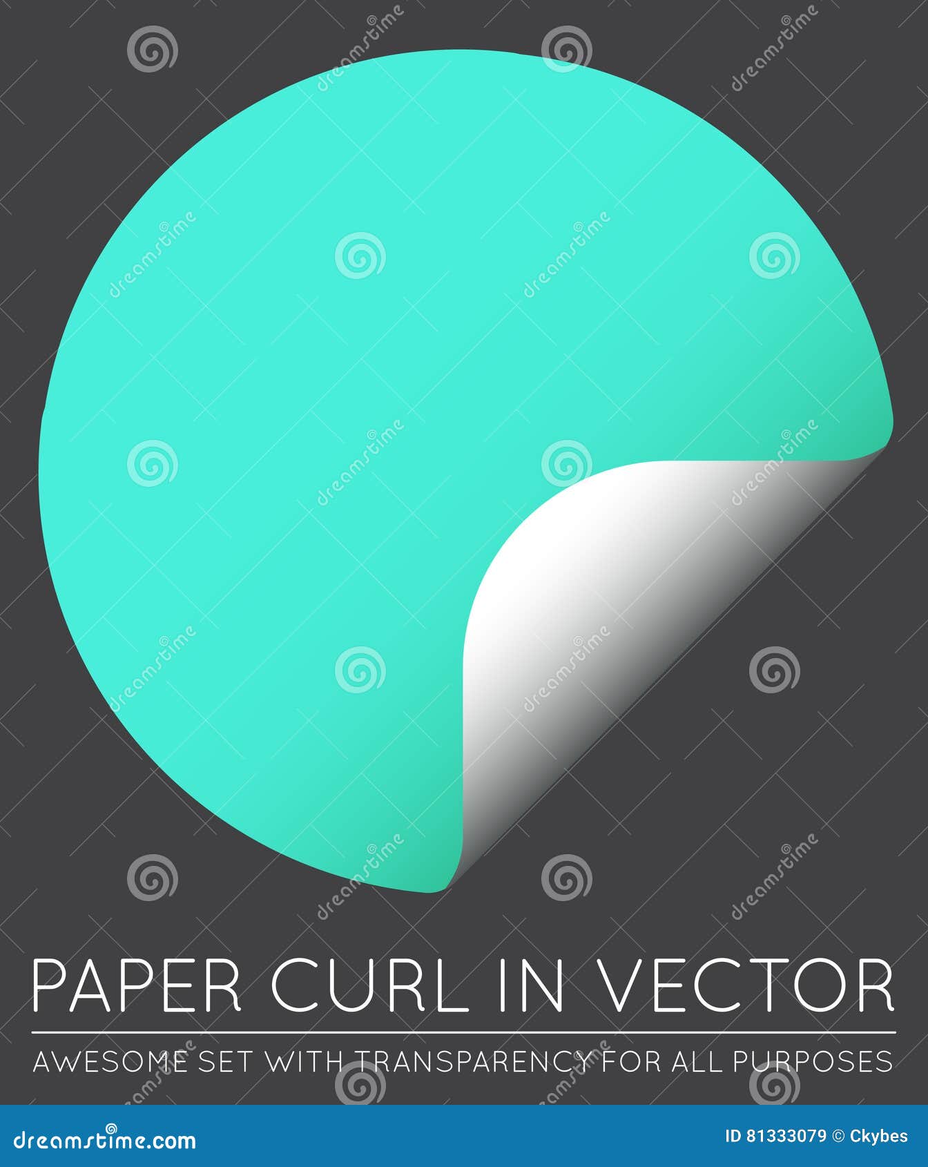 Vector Sticker with Paper Curl with Shadow Isolated. Stock Vector ...