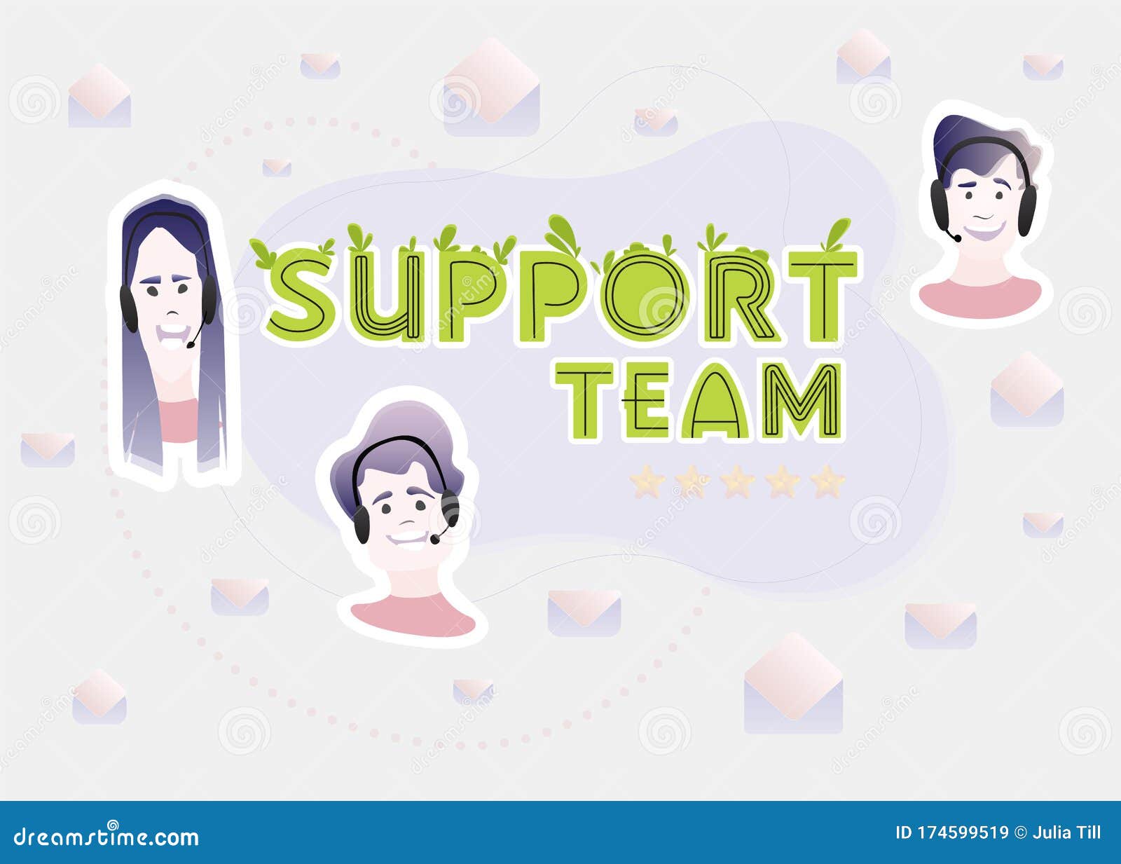 Vector Sticker Support Team Helping Business To Solve Client-oreinted ...