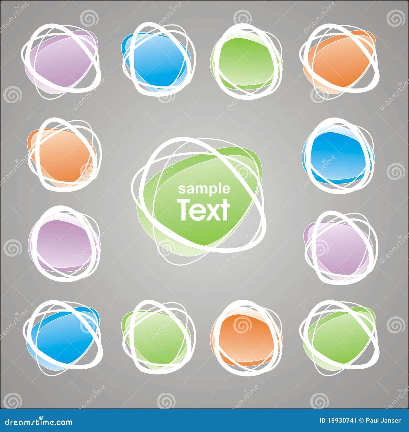 Vector sticker for text stock vector. Illustration of icon - 18930741