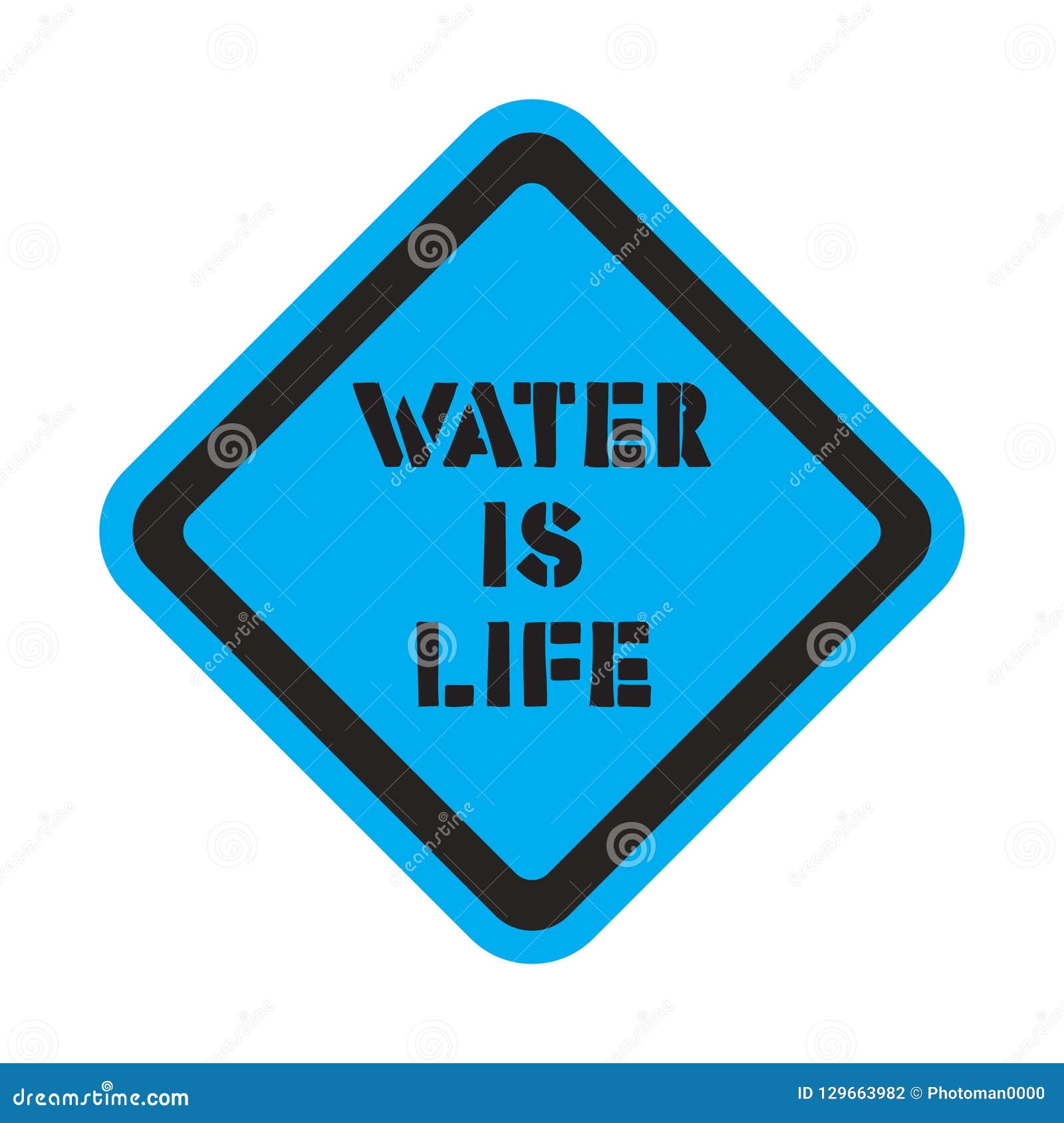 Vector Sticker Water is Life Stock Vector - Illustration of beware ...