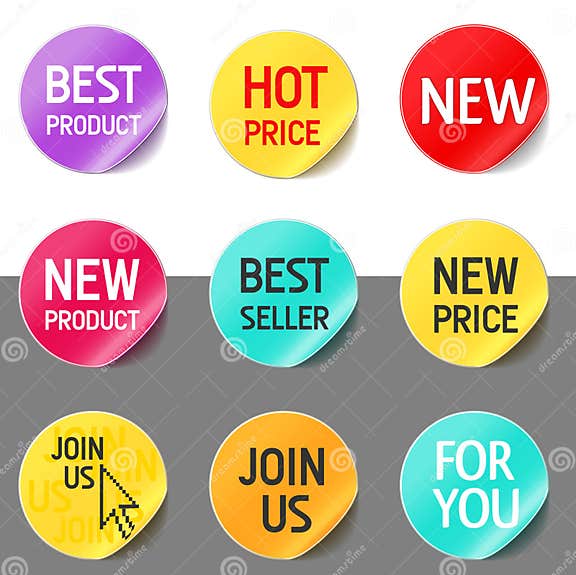 Vector stickers stock vector. Illustration of label, price - 19128264