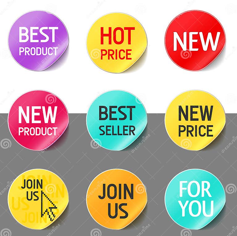 Vector stickers stock vector. Illustration of label, price - 19128264