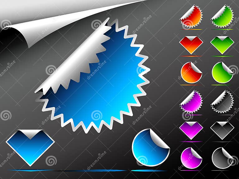 Vector Stickers stock vector. Illustration of modern, blank - 7670046