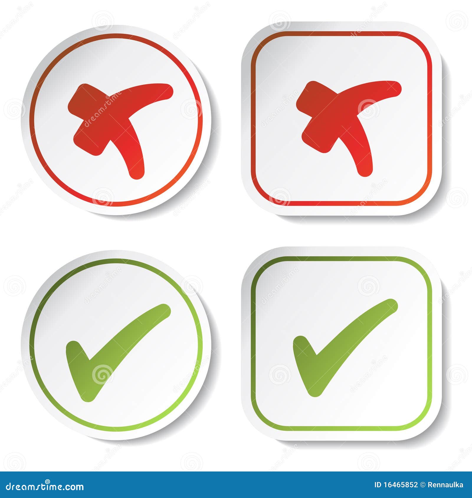 Vector Stickers - Check Marks Stock Vector - Illustration of option ...