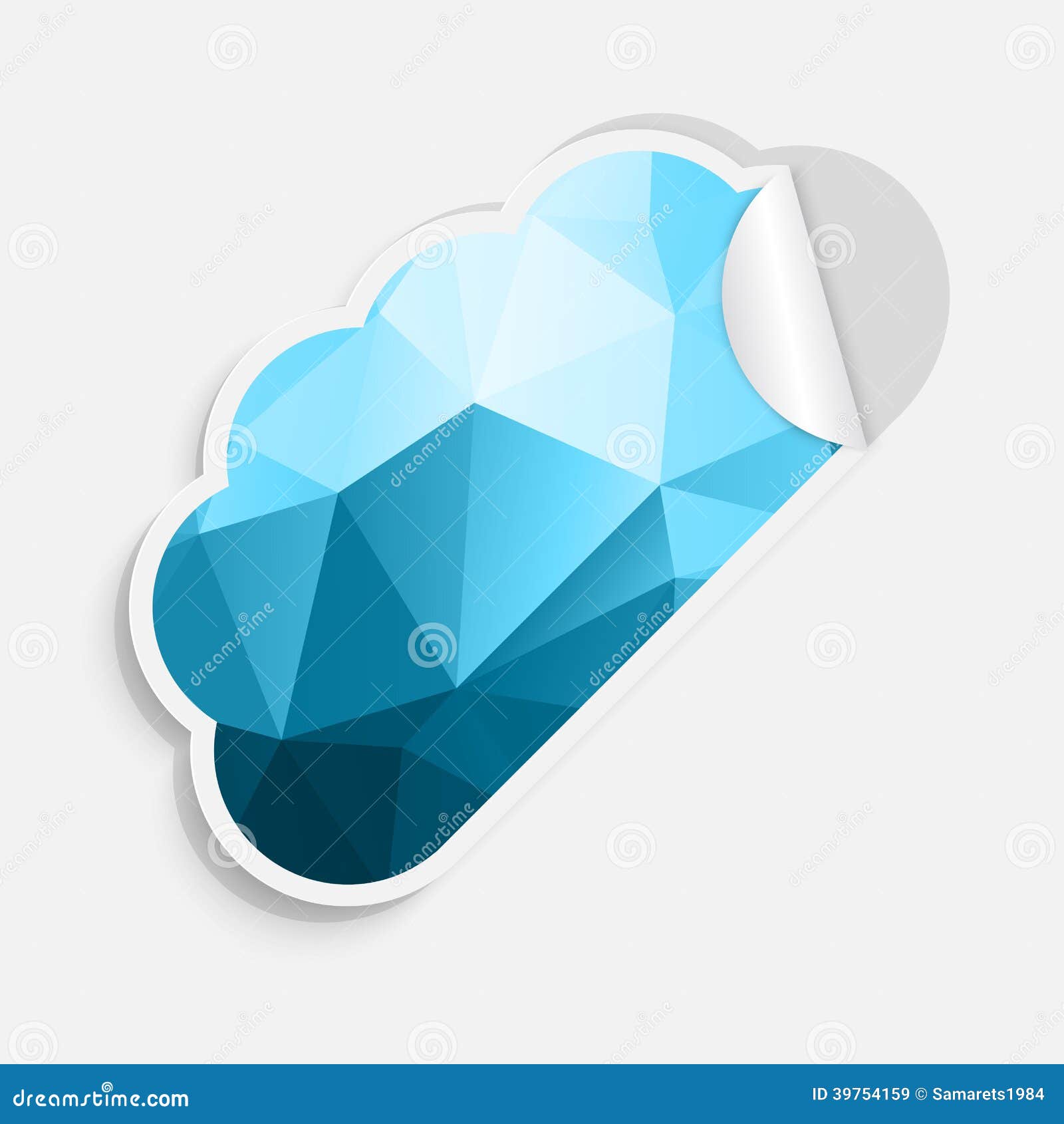 Vector stickers cloud. stock vector. Illustration of modern - 39754159