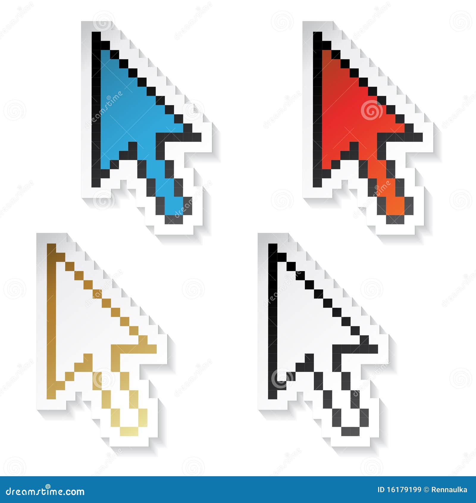 Vector Stickers Cursors of Arrow Stock Vector - Illustration of design ...