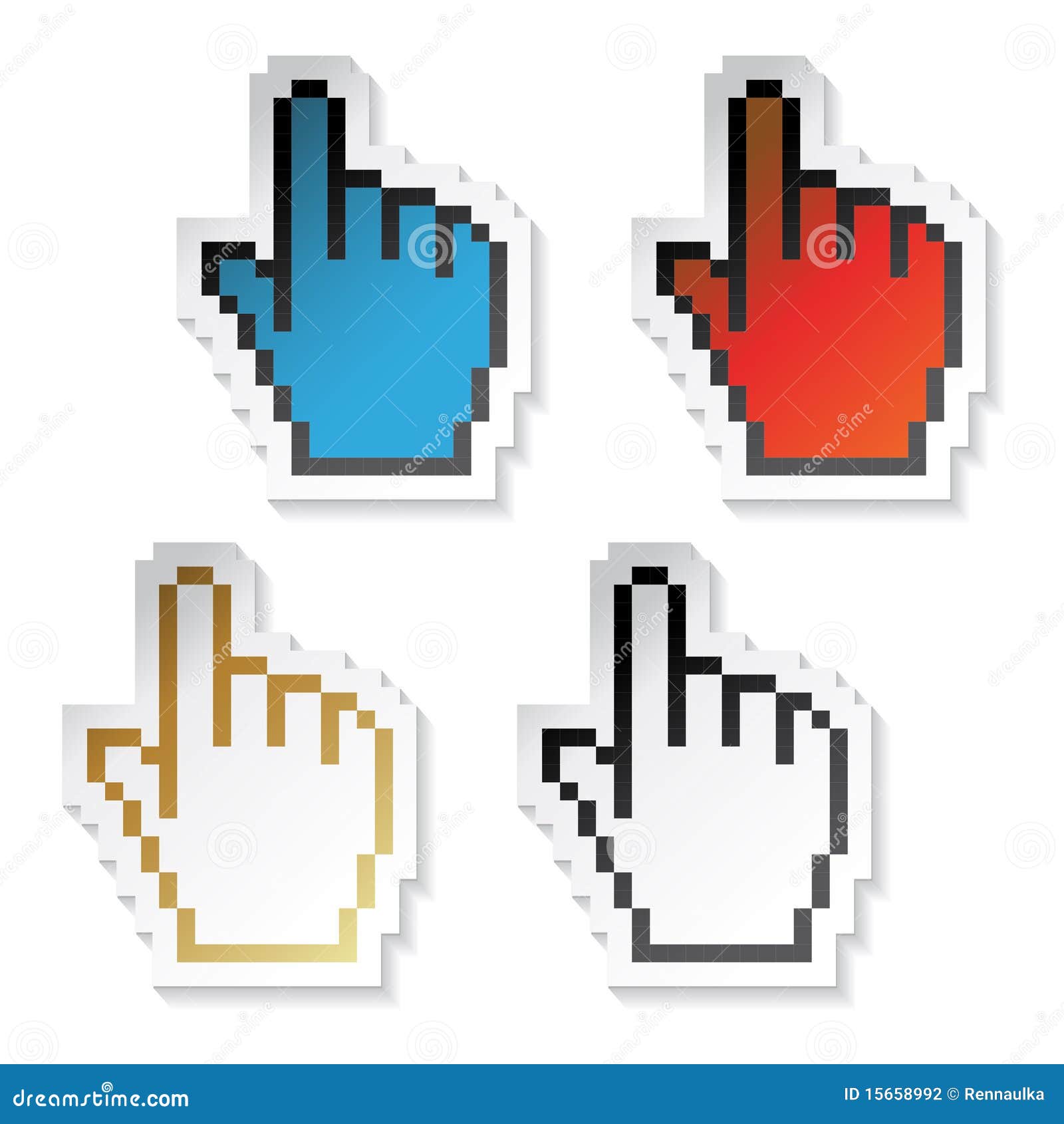 Stickers Cursors Stock Illustrations – 4 Stickers Cursors Stock ...