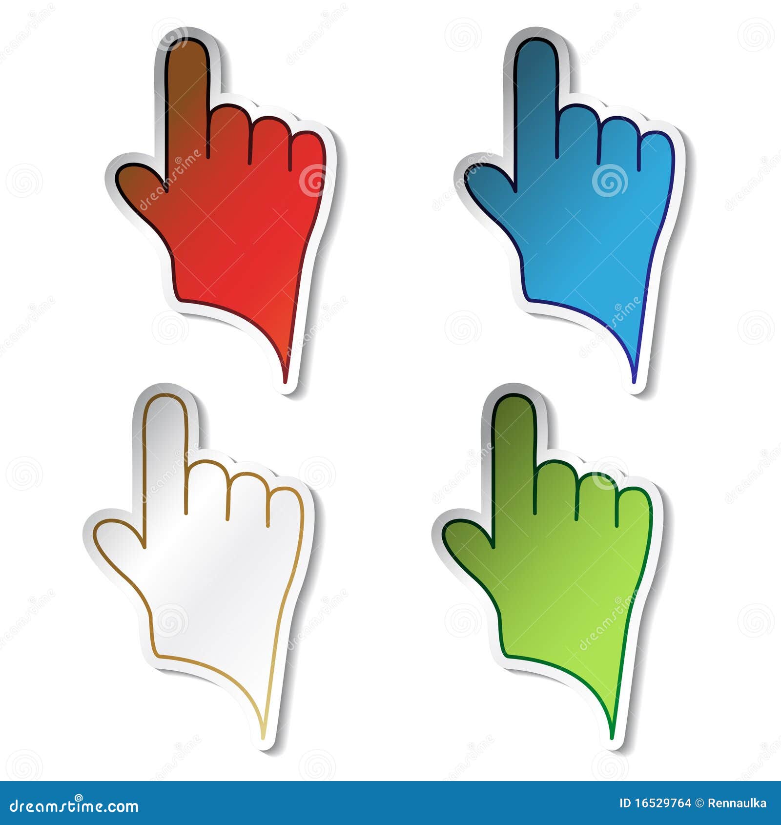 Vector stickers of hand stock vector. Illustration of hand - 16529764