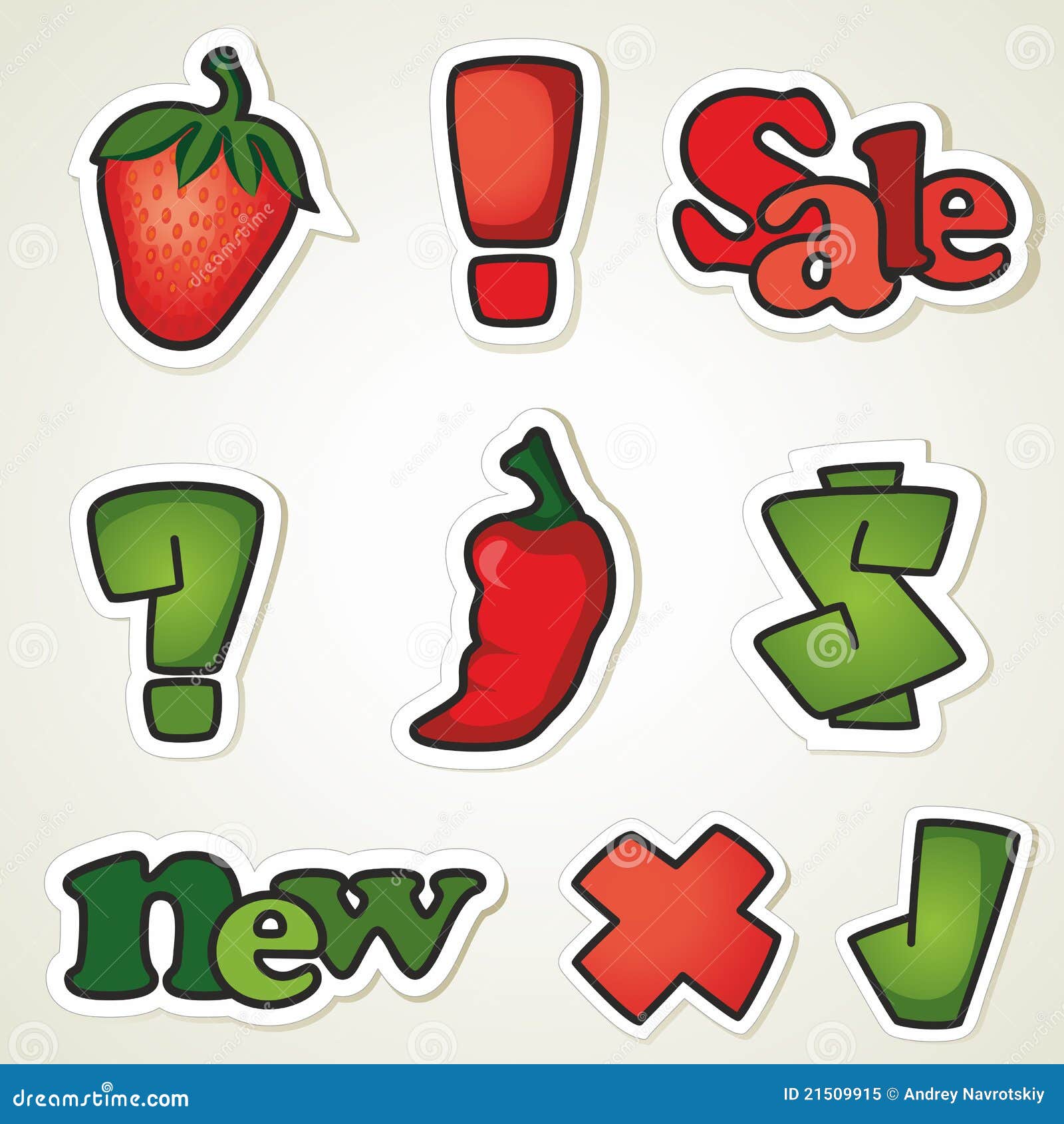 Vector Stickers for Promotion Stock Vector - Illustration of ...