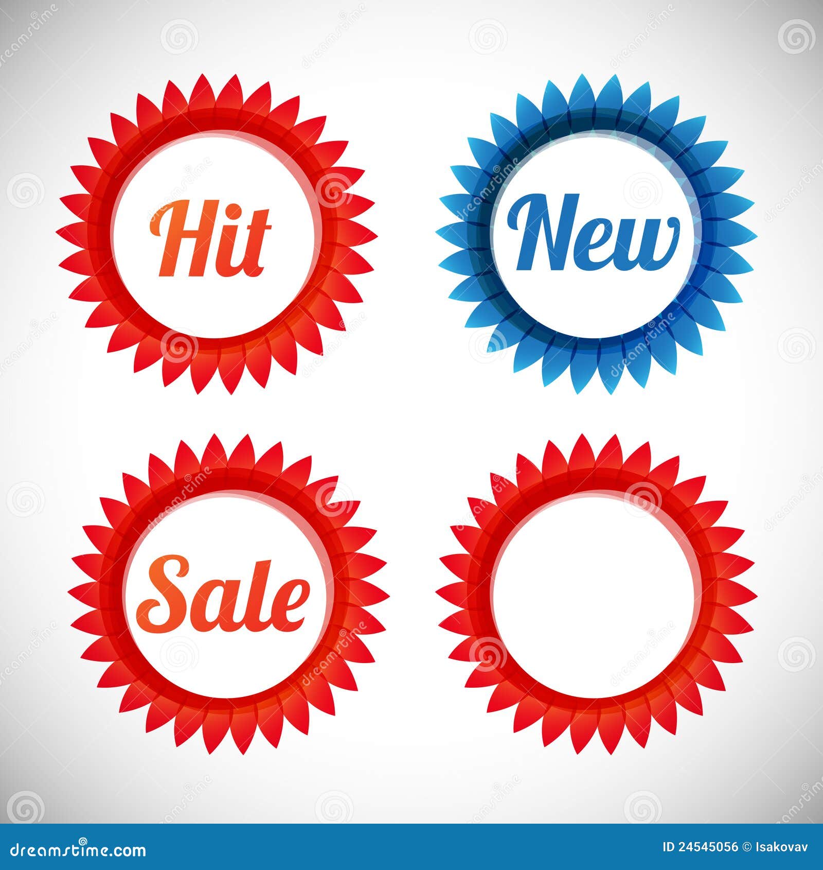 Vector Stickers Sale, New, Hit Stock Vector - Illustration of product ...