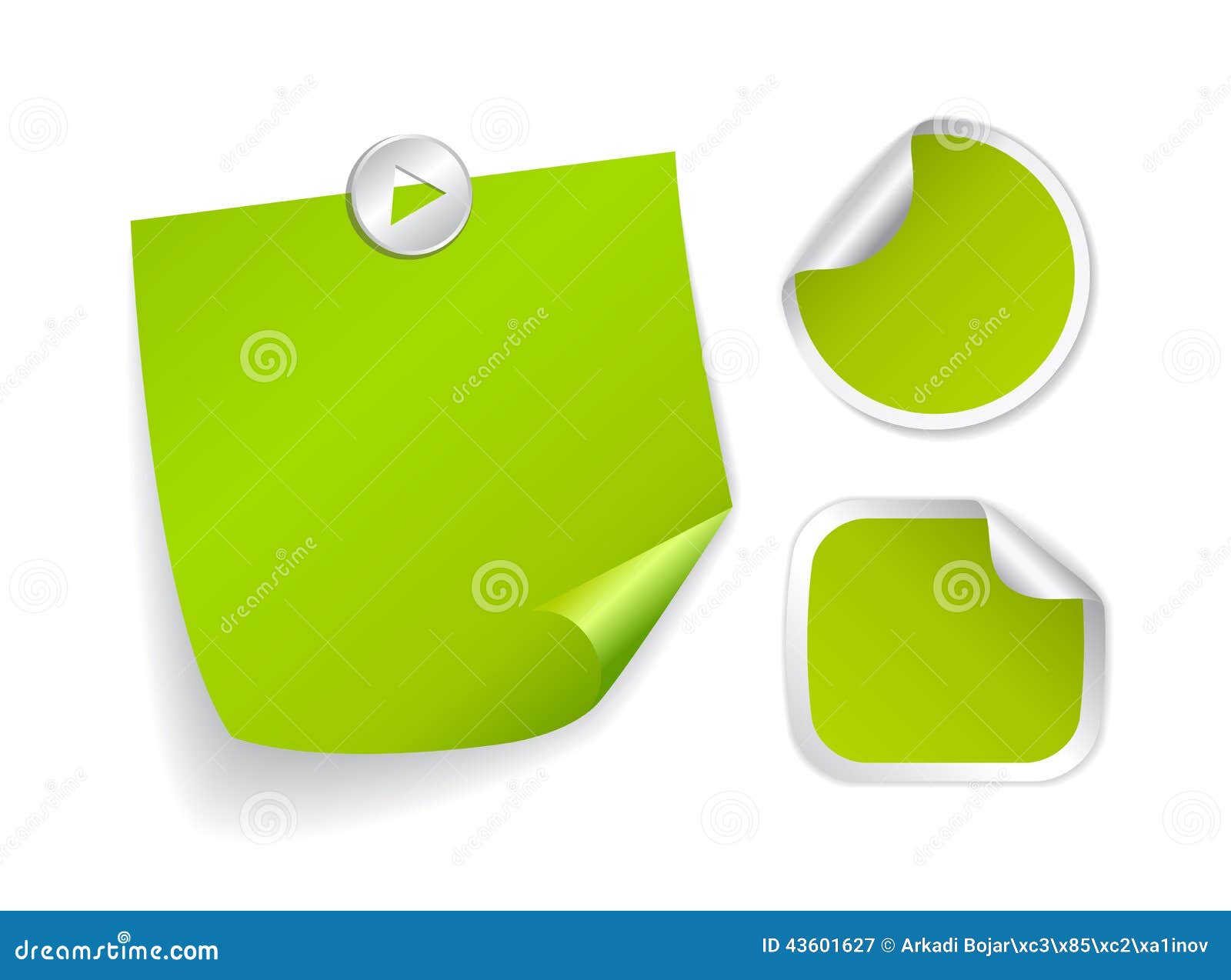 Vector Set Of Stickers Of Speech Bubbles. Blank Empty White Speech ...