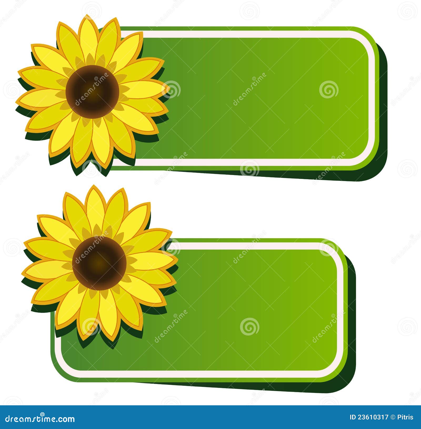 Vector Stickers and Sunflower Stock Vector - Illustration of badge ...