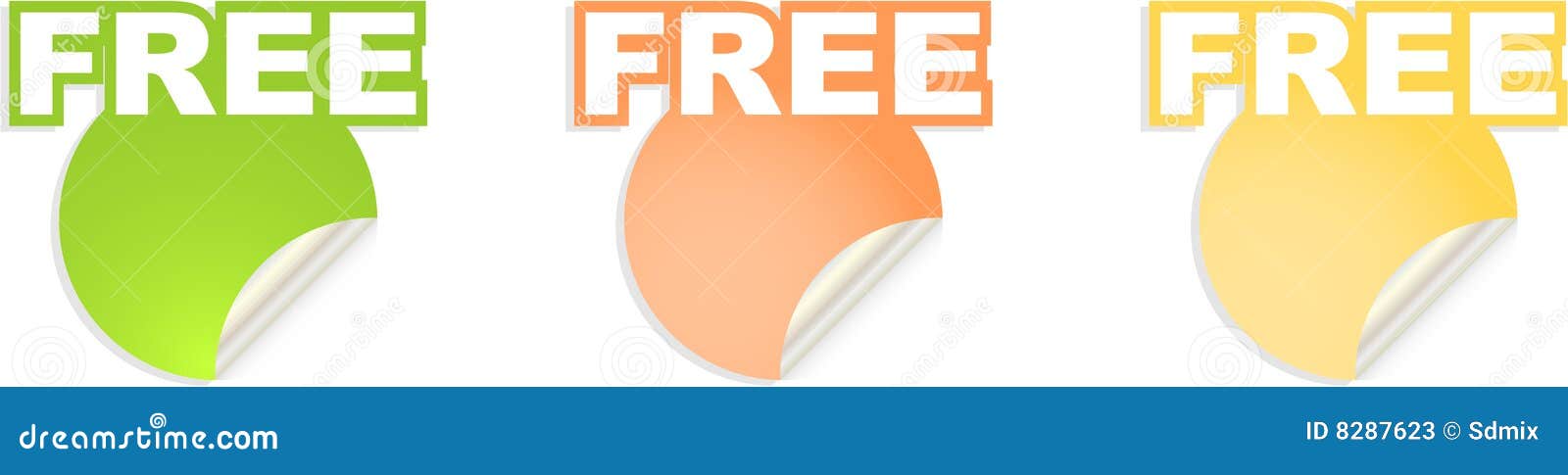 Vector Stickers with Text Free Stock Vector - Illustration of scroll ...