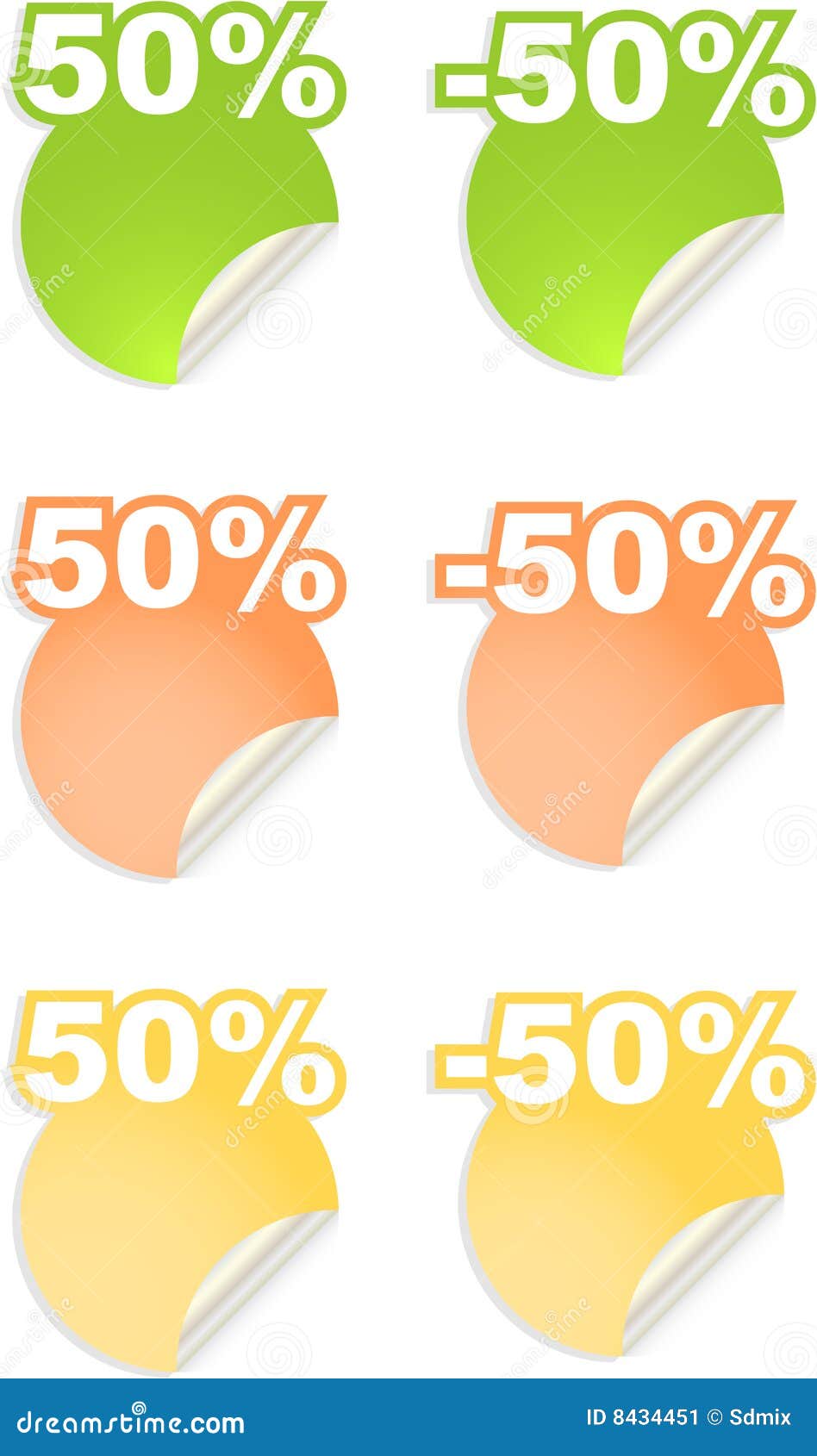 Vector Stickers with Text Percent Stock Vector - Illustration of ...