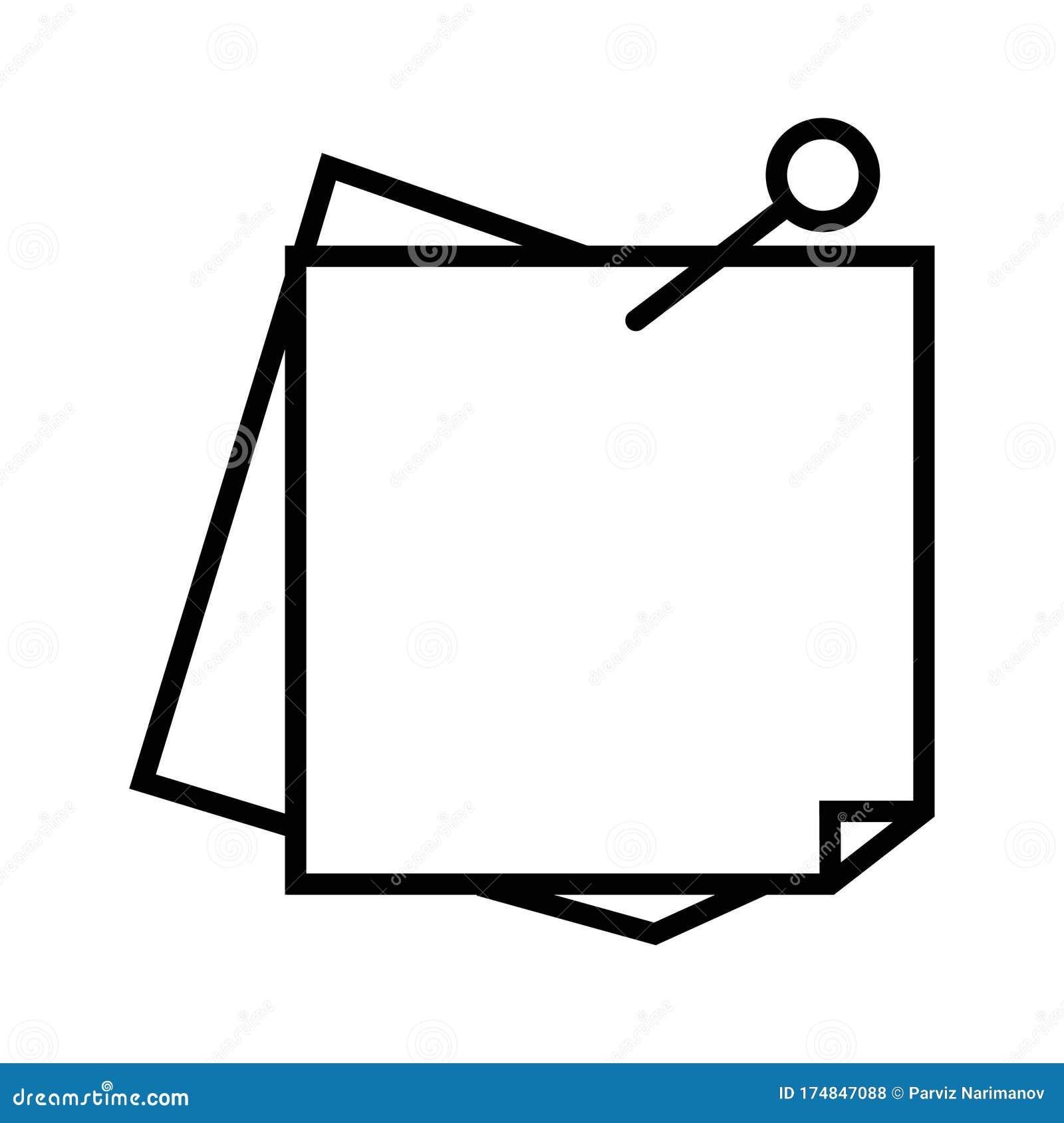 Vector Sticky Note Icon Vector Stock Illustration - Illustration of ...