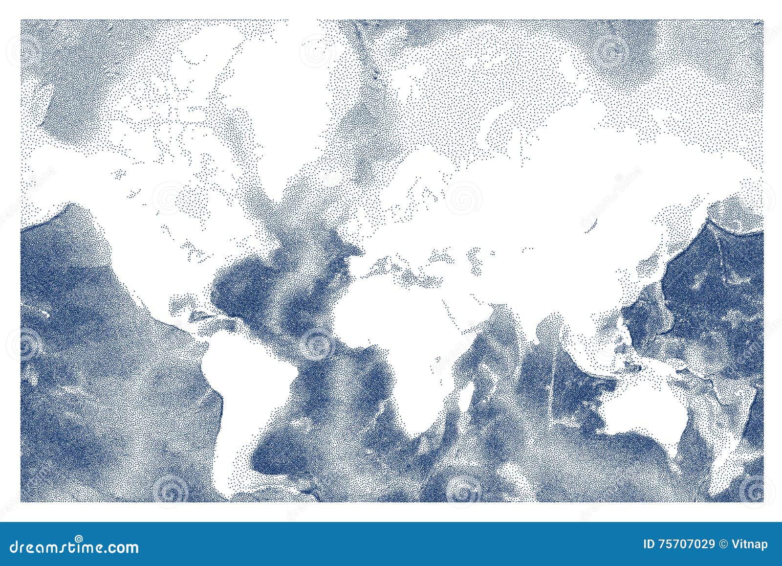 The World Map Relief Bathymetry Oceans In Blue Royalty-Free Stock Image ...