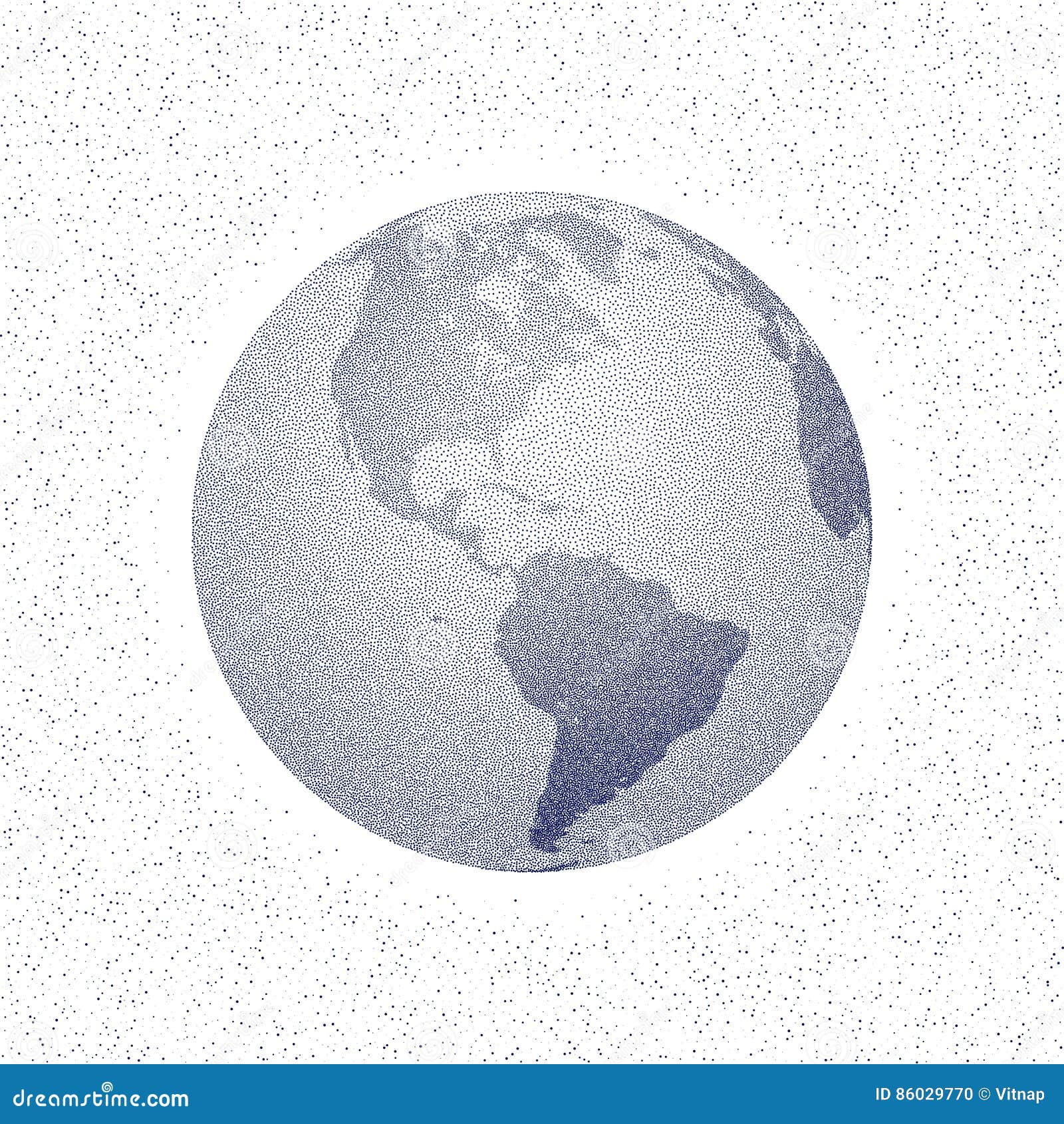 Vector Stippled World Stylized Globe Stock Vector - Illustration of ...