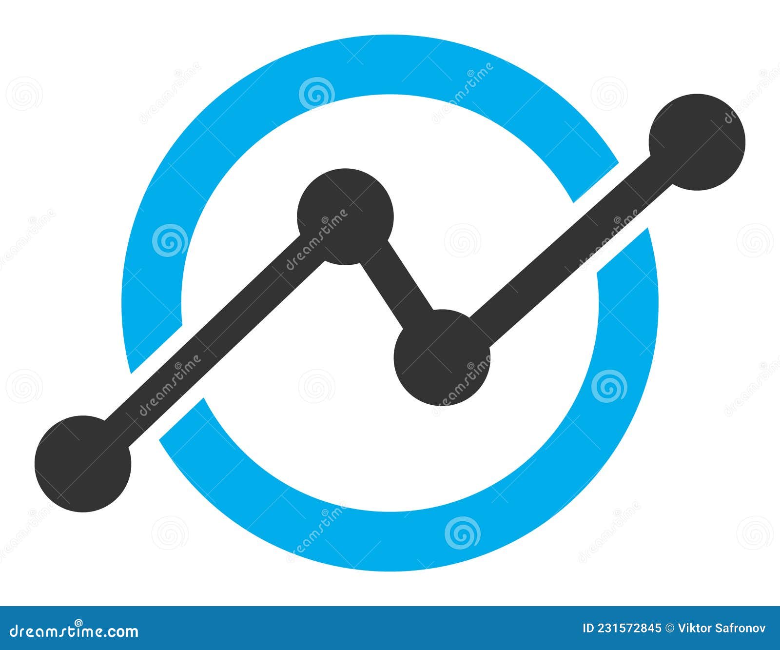 Vector Stock Chart Flat Icon Illustration Stock Vector - Illustration ...