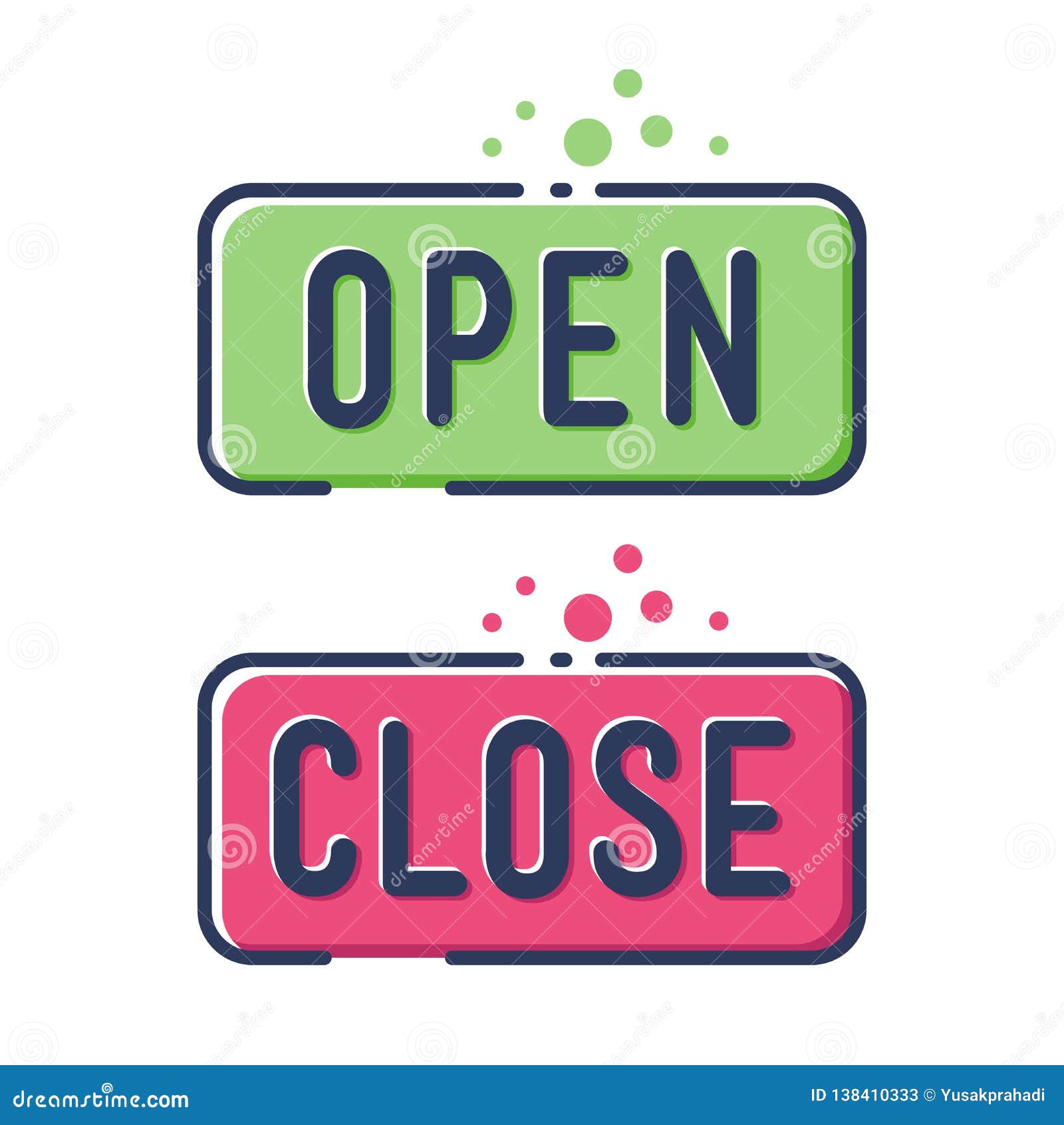 Open and Close Simple Flat Vector Icon Stock Vector - Illustration of ...