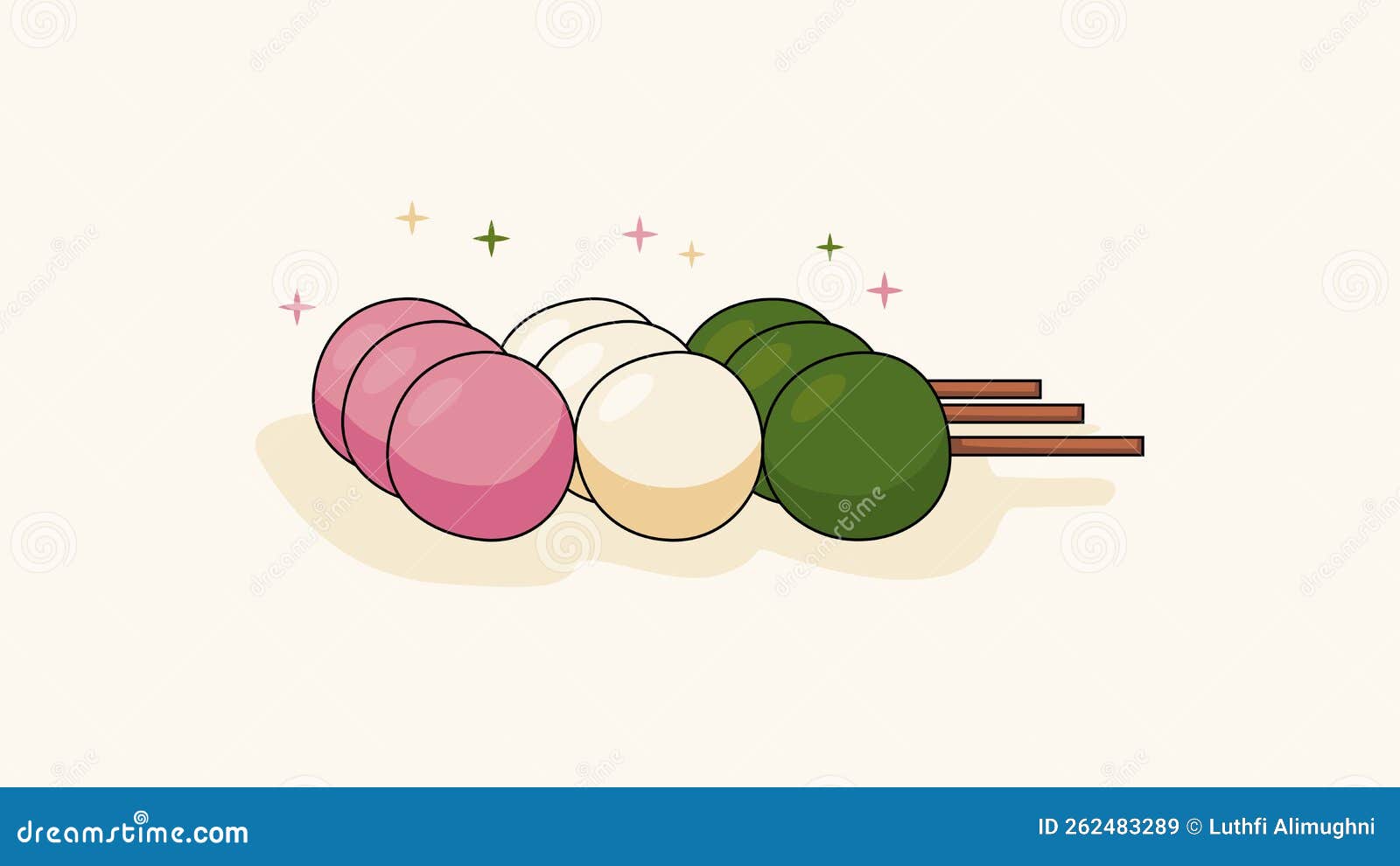 Dango Japanese Food Illustration Vector Stock Stock Vector ...