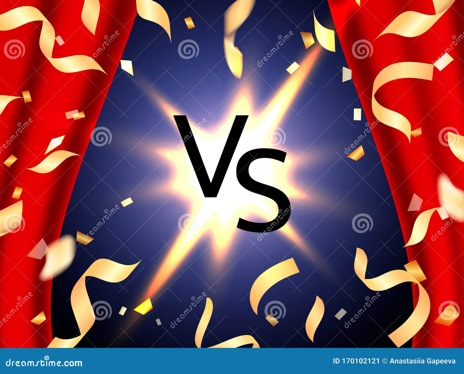 Vector Stock Illustration. Blue Opened Curtains Background for ...