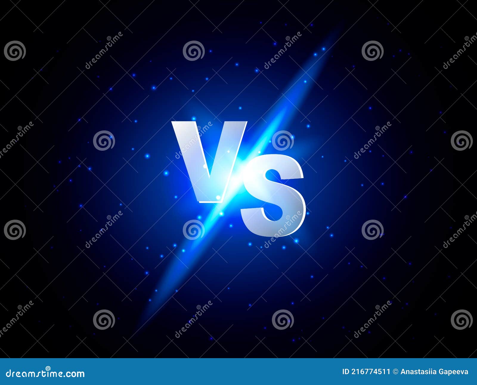 Vector Stock Illustration. Game Competition. Versus Letters with ...